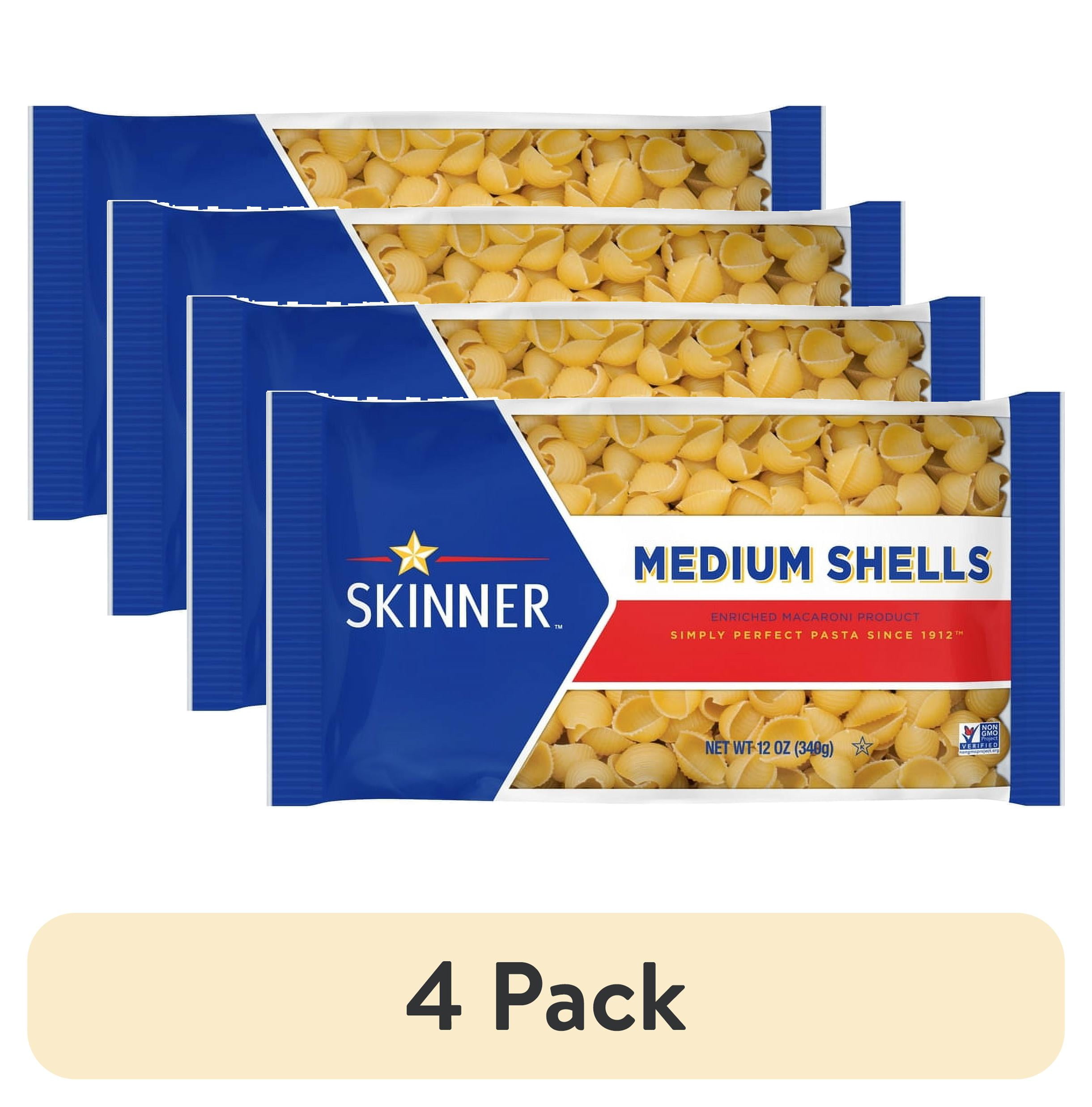 (4 pack) Skinner 12 oz Medium Shell Pasta - Walmart.com