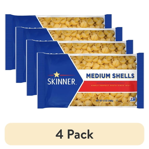 (4 pack) Skinner 12 oz Medium Shell Pasta - Walmart.com