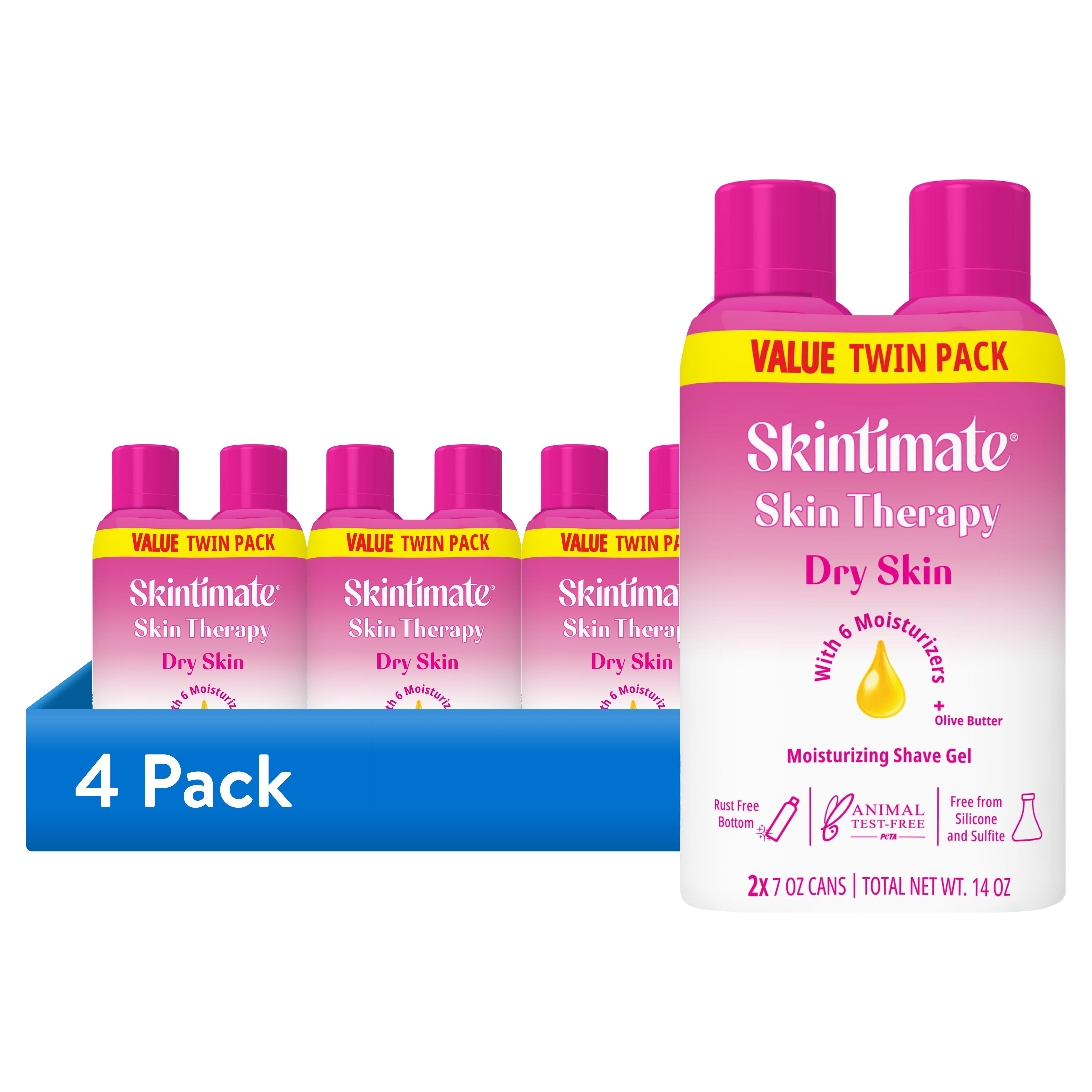(4 pack) Skintimate Dry Skin Women’s Shave Gel, Fresh Scent ...