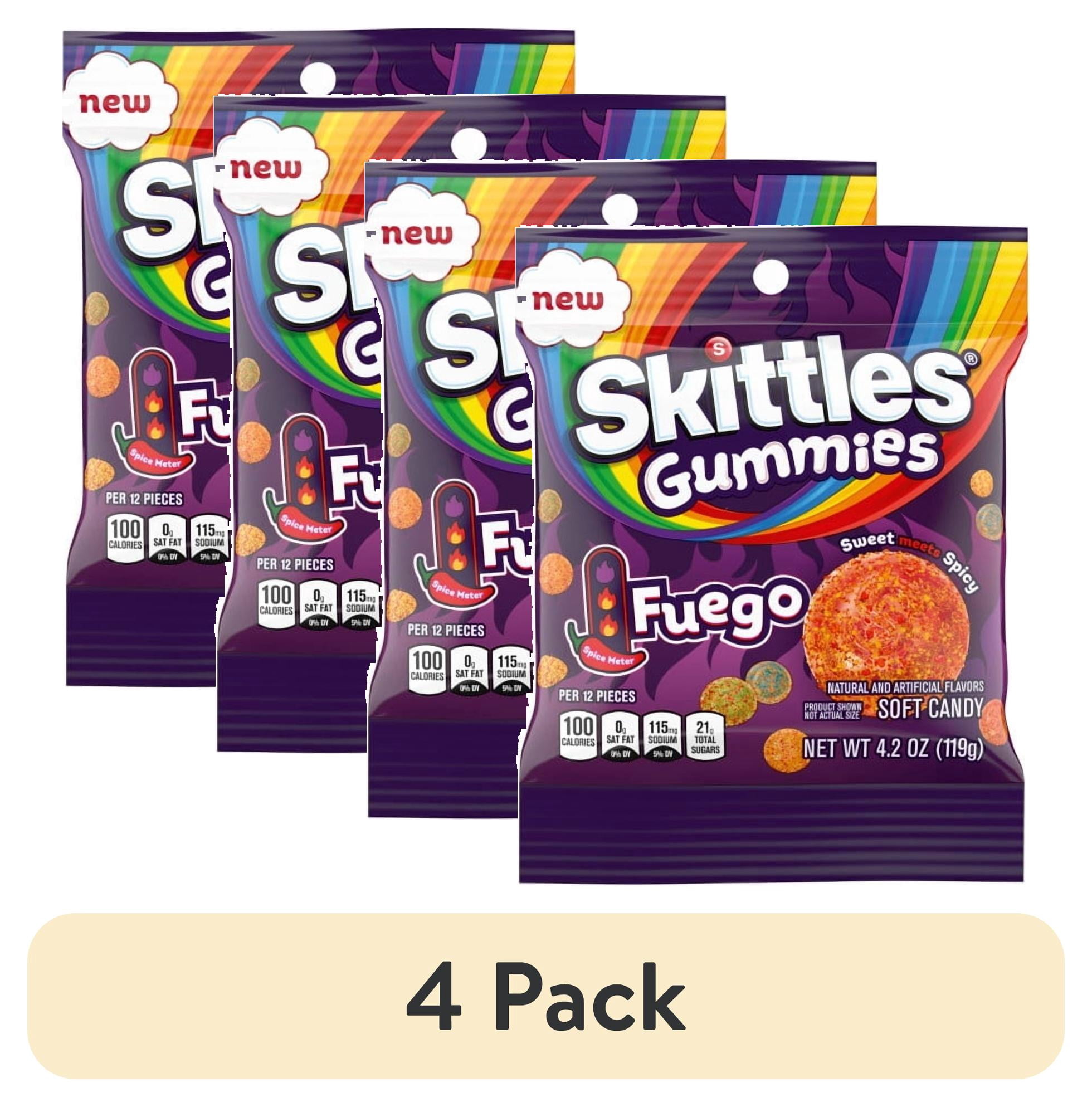 (4 pack) Skittles Gummies Fuego Gummy Candy - 4.2 oz Bag - Walmart.com
