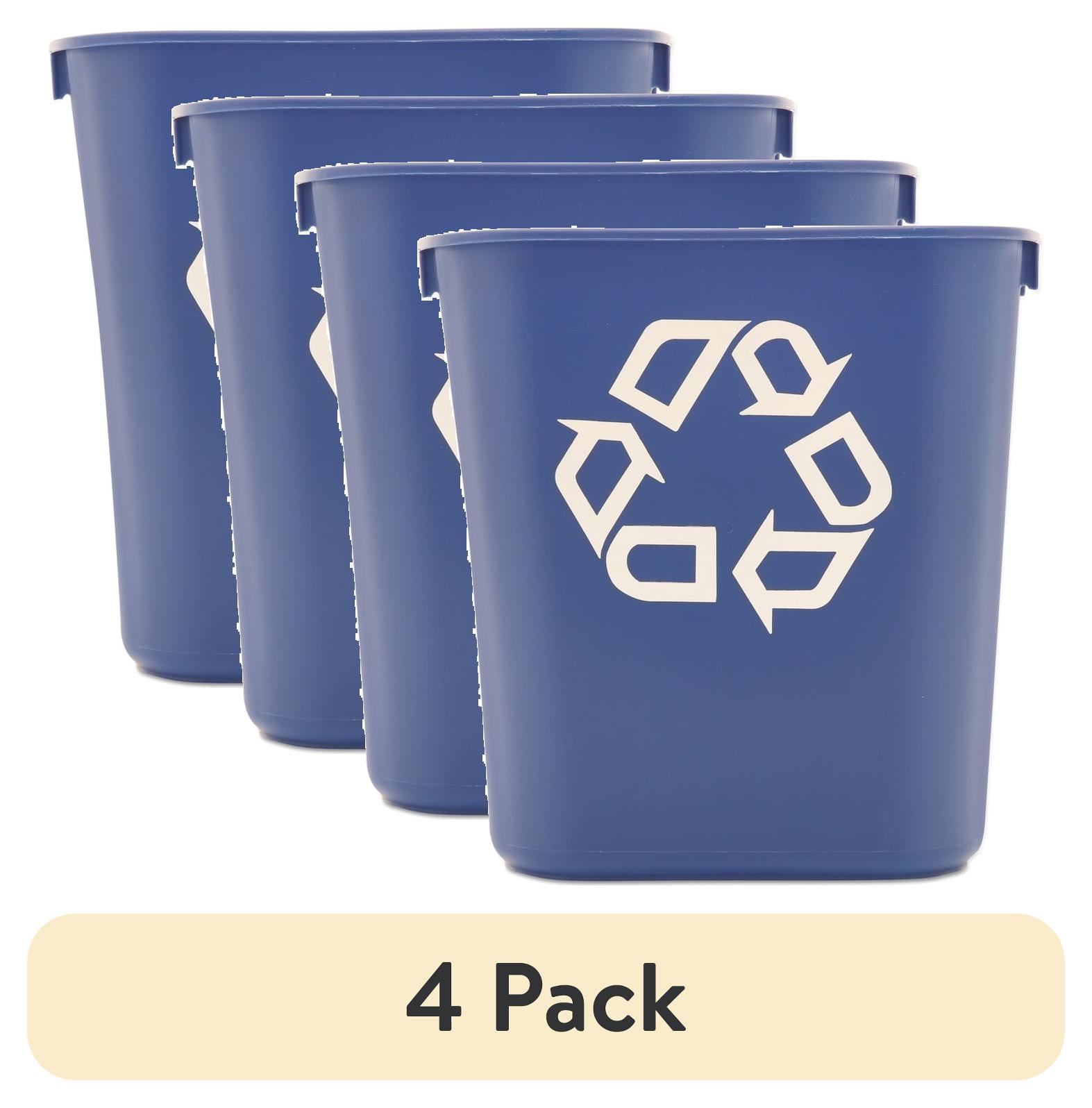 (4 pack) Rubbermaid Commercial FG295573BLUE 13.63-Quart Rectangular ...