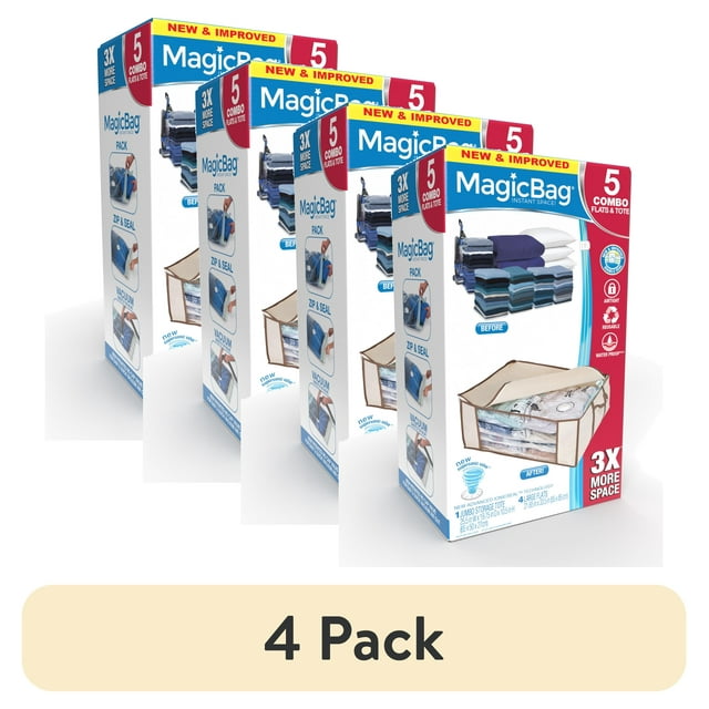 (4 pack) Smart Design MagicBag Instant Space Saver Storage - 1 Jumbo ...