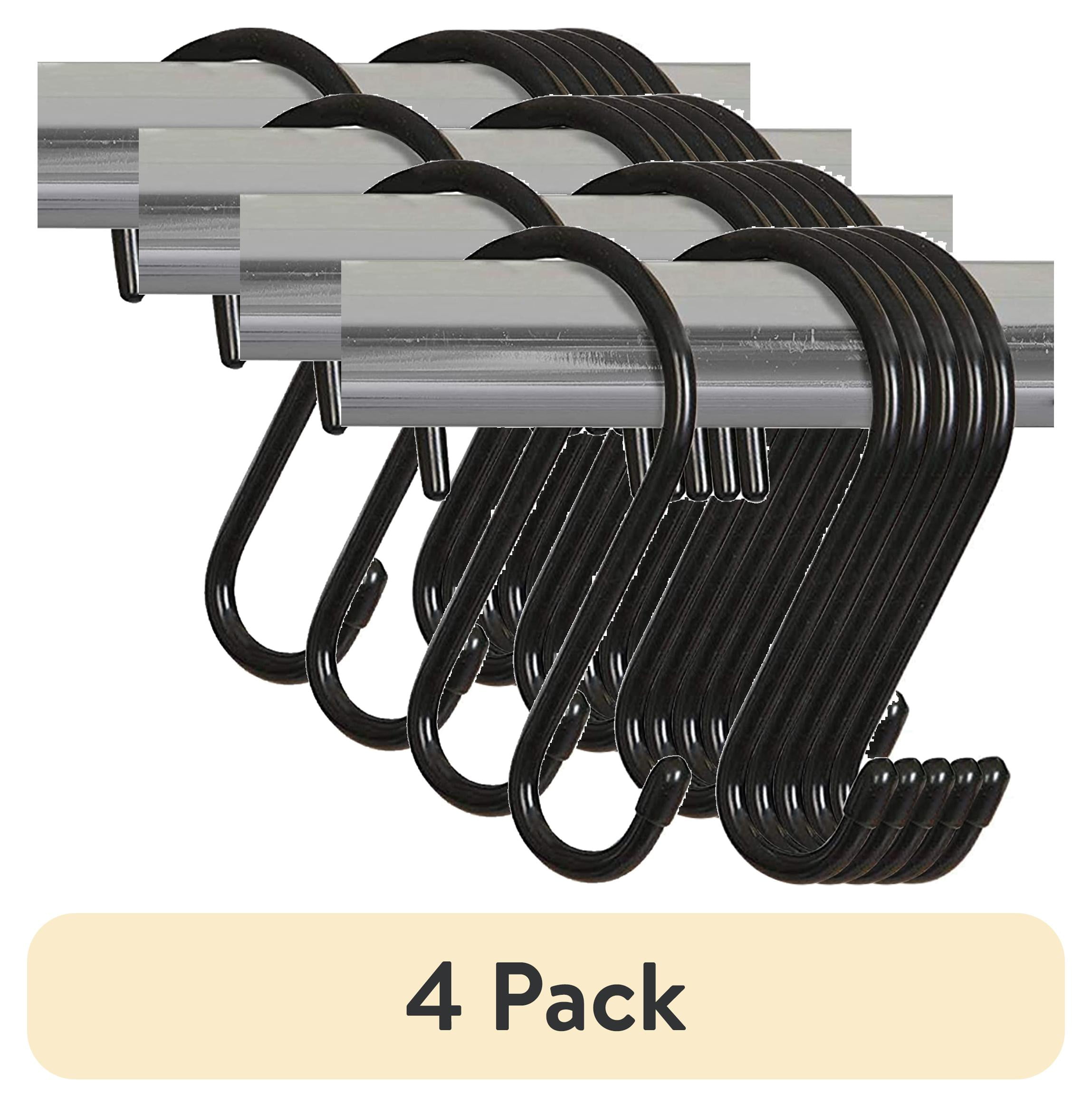(4 pack) Smart Design Premium Steel Large Hooks with Rubber Gripped ...
