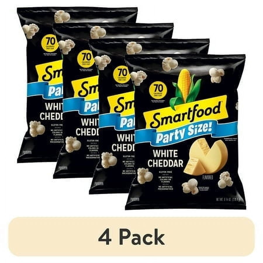 (4 pack) Smartfood Popcorn, White Cheddar, 9.75 oz - Walmart.com