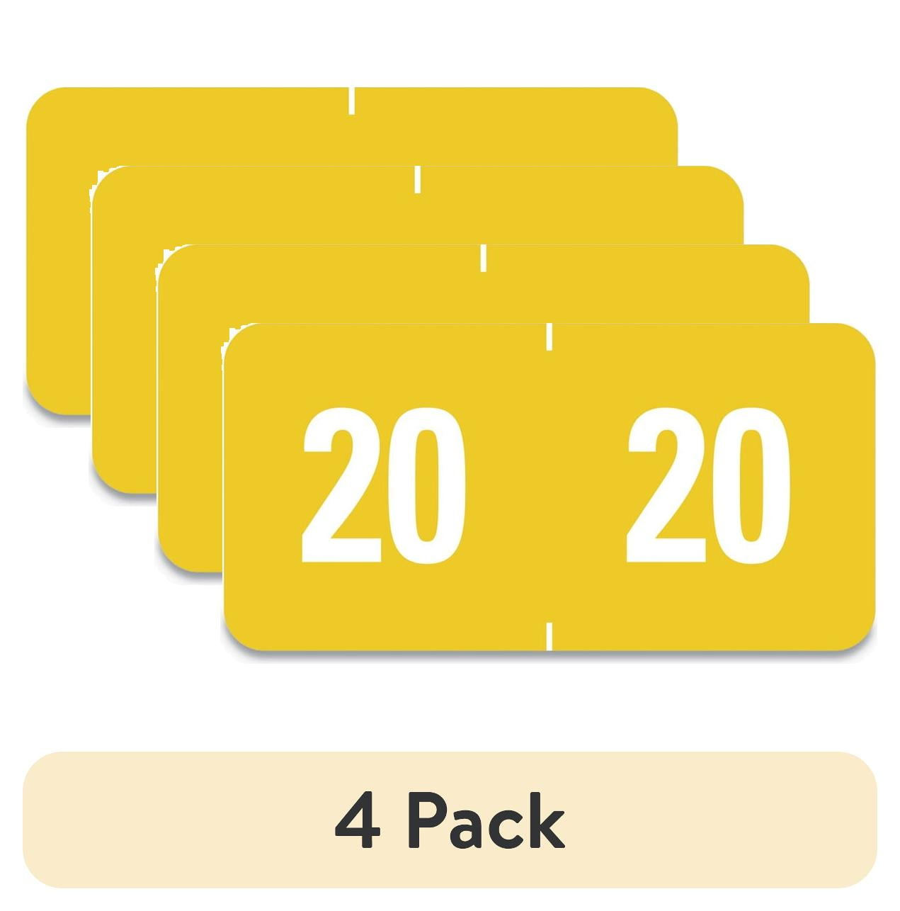 (4 pack) Smead 67920 0.5 x 1 Yearly End Tab 20 File Folder Labels ...