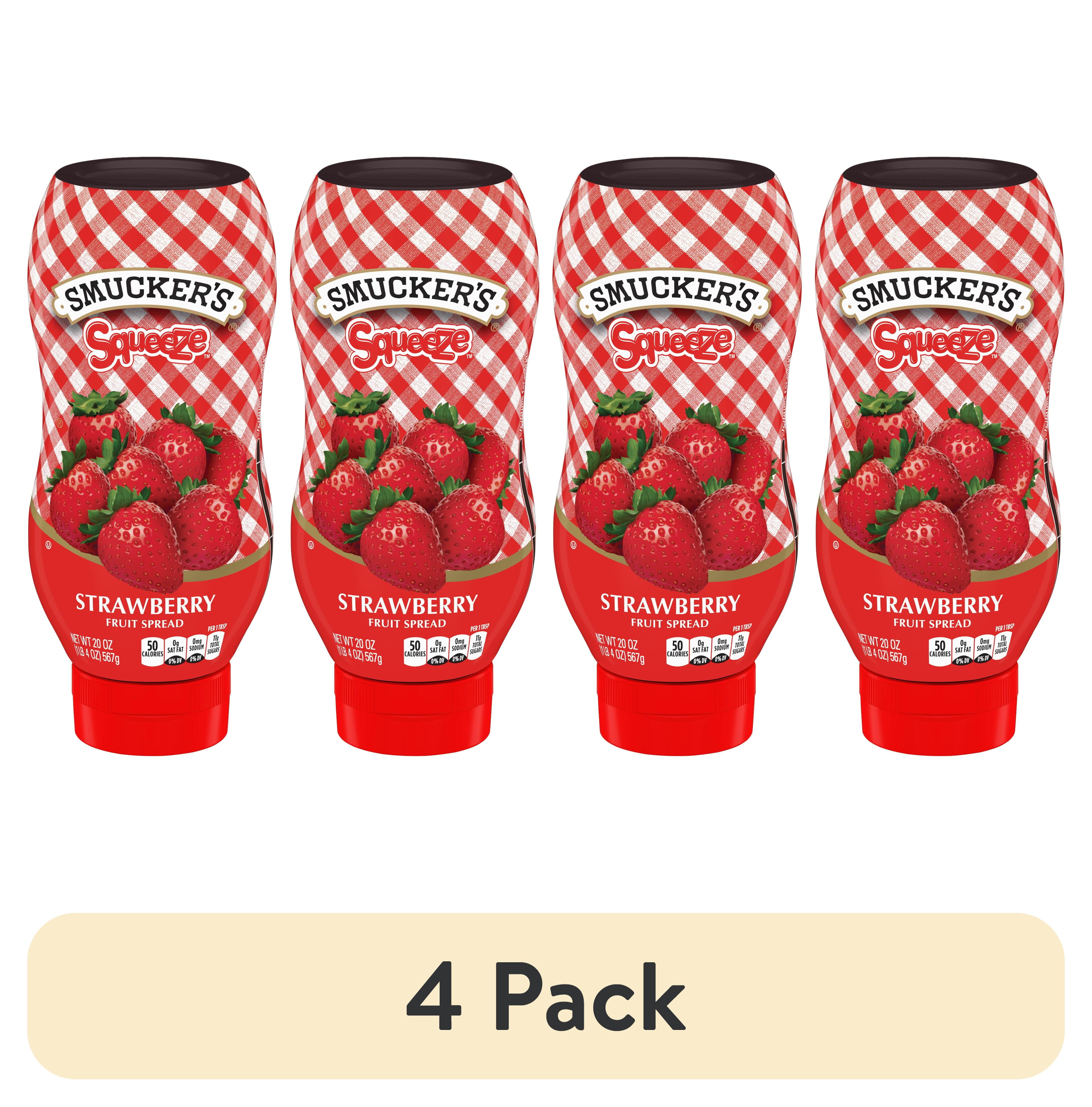 (4 pack) Smucker's Squeeze Strawberry Fruit Spread, 20-Ounce - Walmart.com