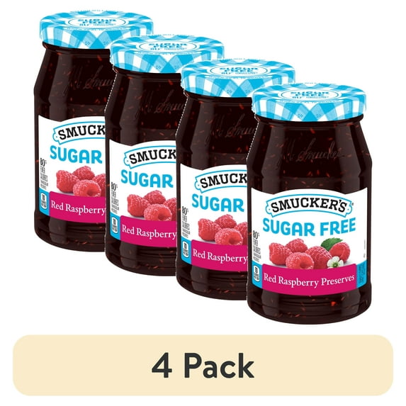 (4 pack) Smucker's Sugar Free Red Raspberry Preserves with Splenda ...