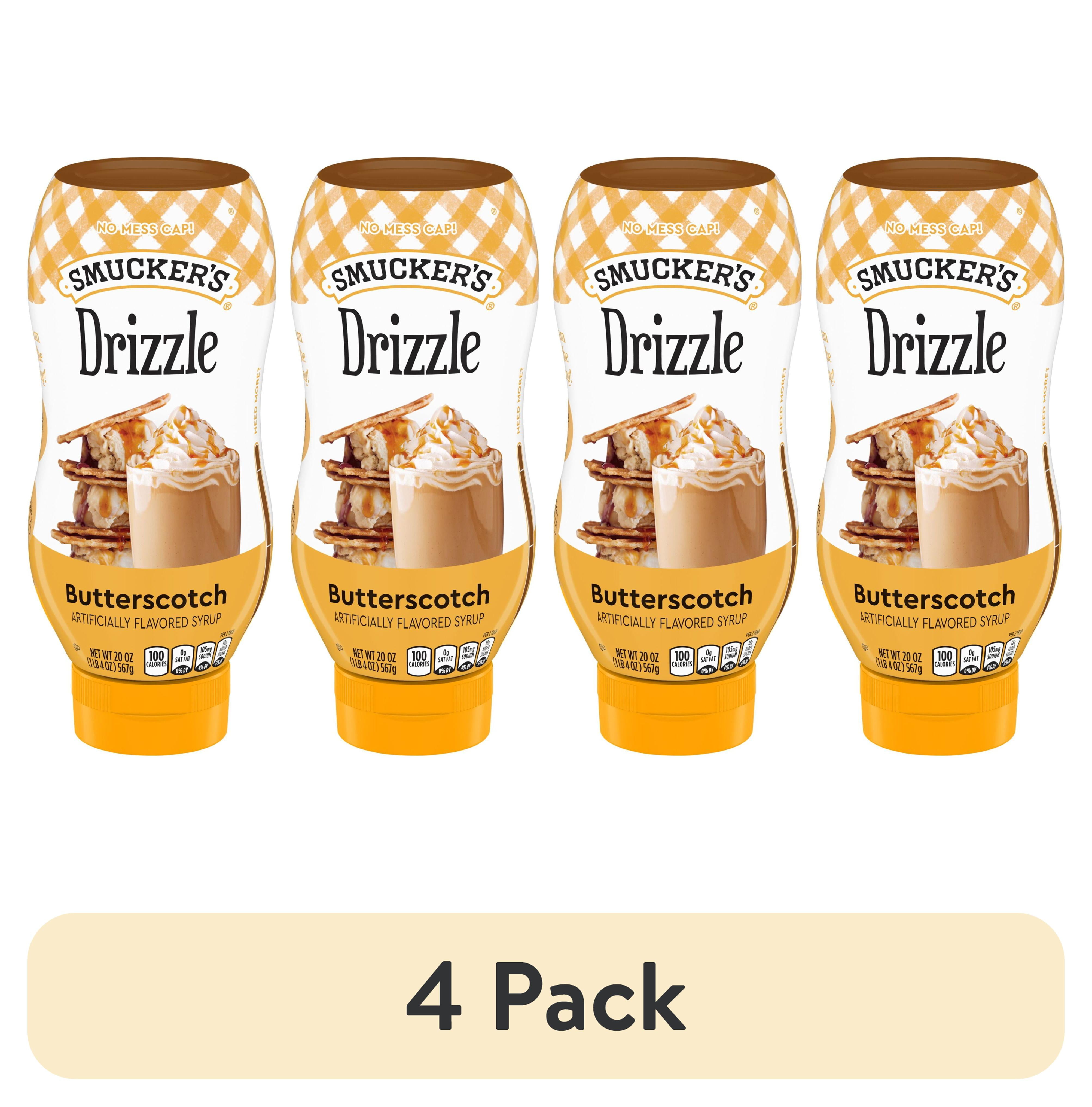 (4 pack) Smucker’s Drizzle Butterscotch Artificially Flavored Syrup, 20 ...