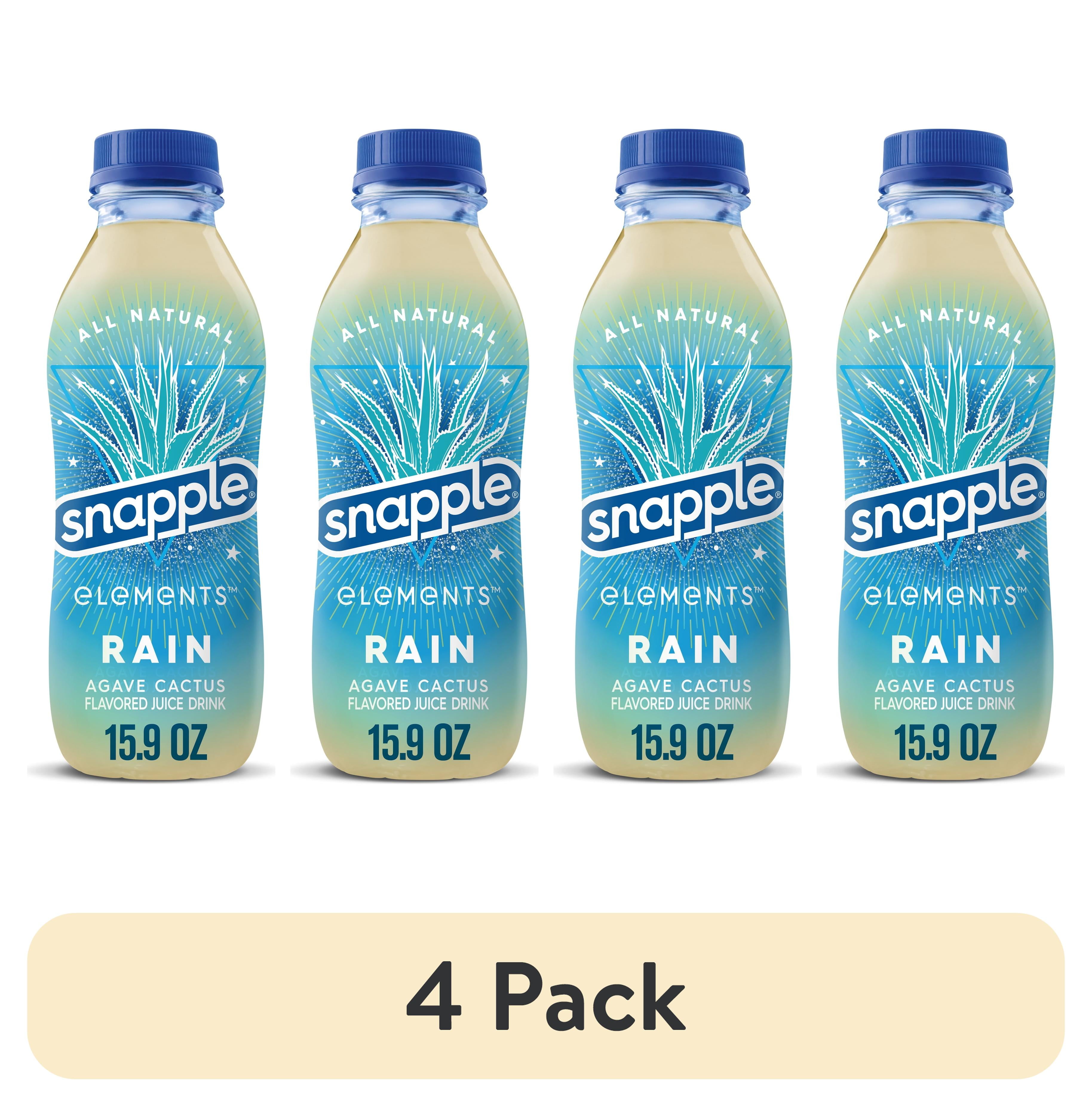 (4 pack) Snapple Elements Rain Agave Cactus Juice Drink, 15.9 fl oz ...