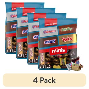 Snickers, Twix & Milky Way Minis Chocolate Bars Variety Pack - 150 Ct ...