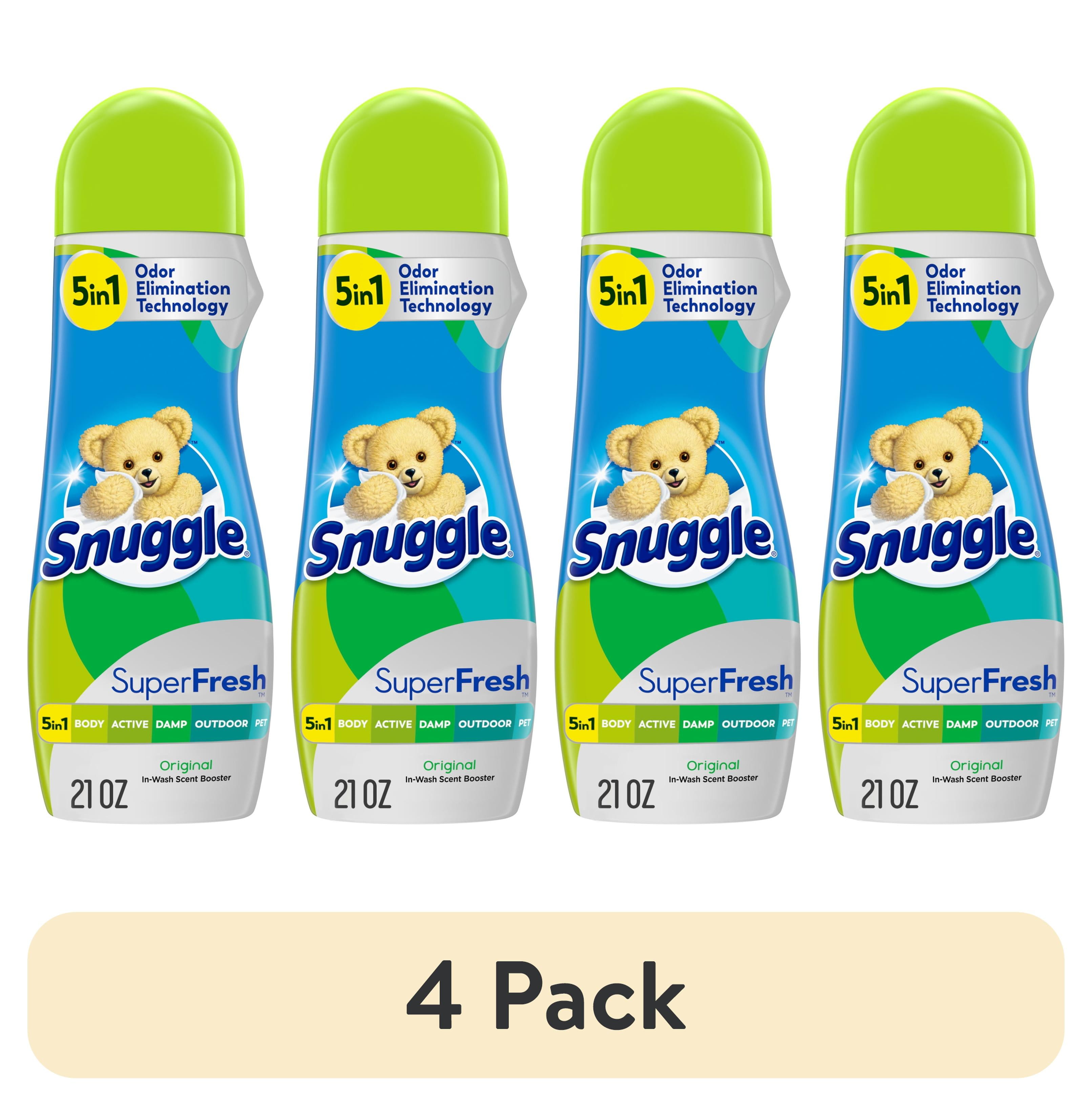 (4 pack) Snuggle SuperFresh In Wash Scent Booster, Original, 21 Ounce ...