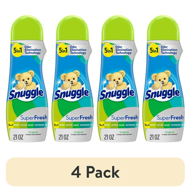 (4 pack) Snuggle SuperFresh In Wash Scent Booster, Original, 21 Ounce ...