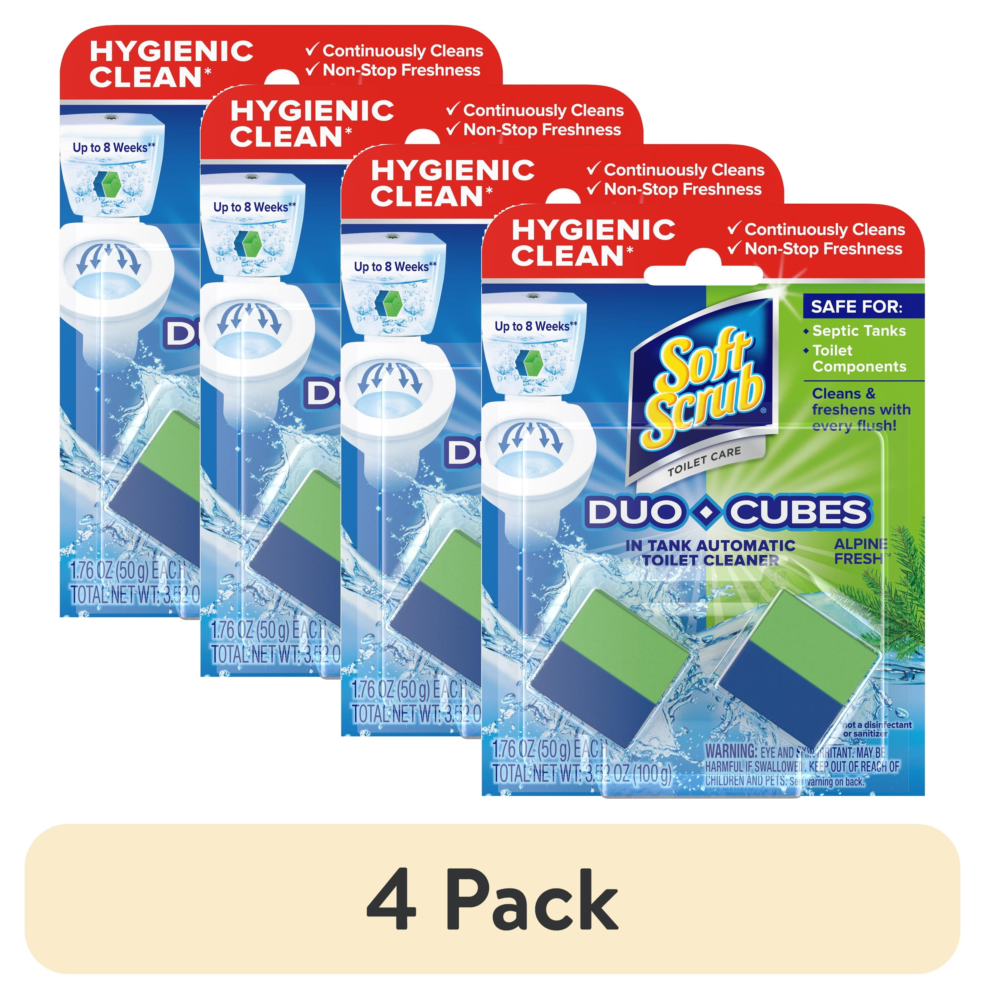 (4 pack) Soft Scrub In-Tank Toilet Cleaner Duo-Cubes, Alpine Fresh, 2 ...