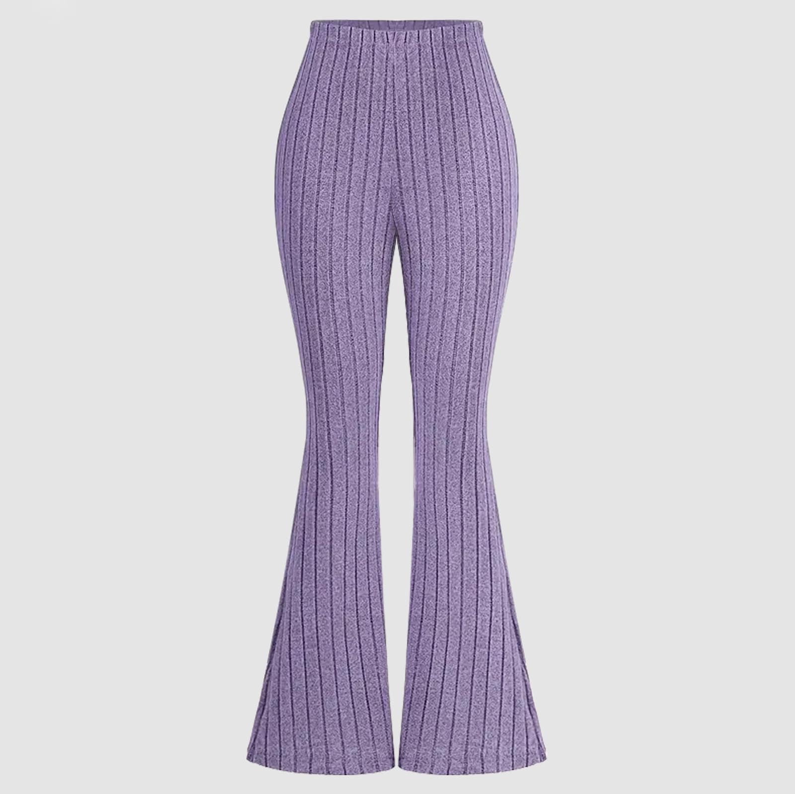 4-pack Solid Color Flared Pants With Elastic Waist For Middle And Large ...