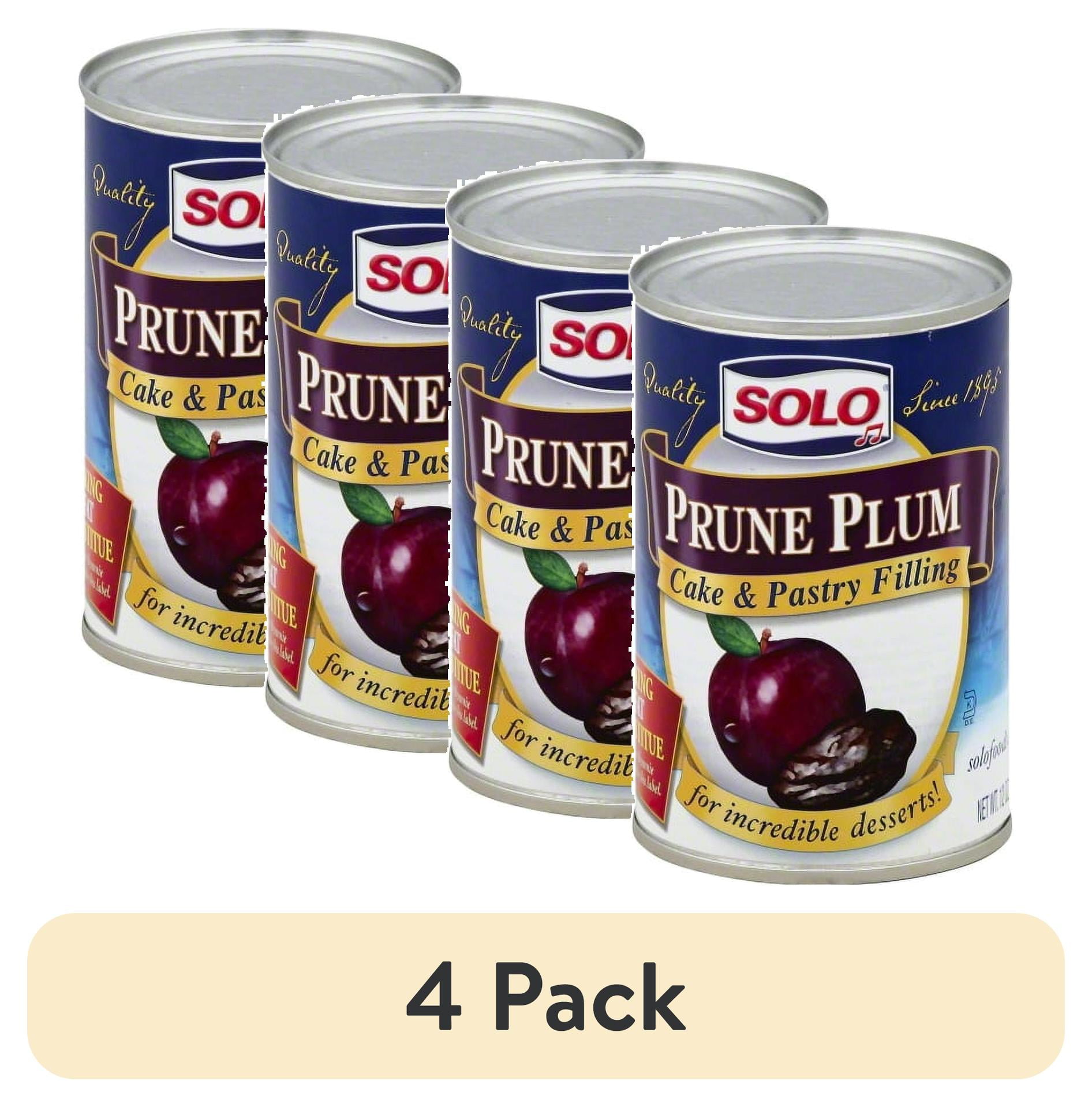(4 pack) Solo Prune Plum Cake & Pastry Filling, 12 oz - Walmart.com