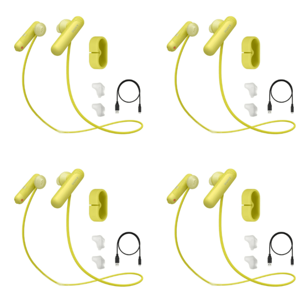 (4 pack) Sony Extra Bass Bluetooth Headphones, Wireless Sports Earbuds ...