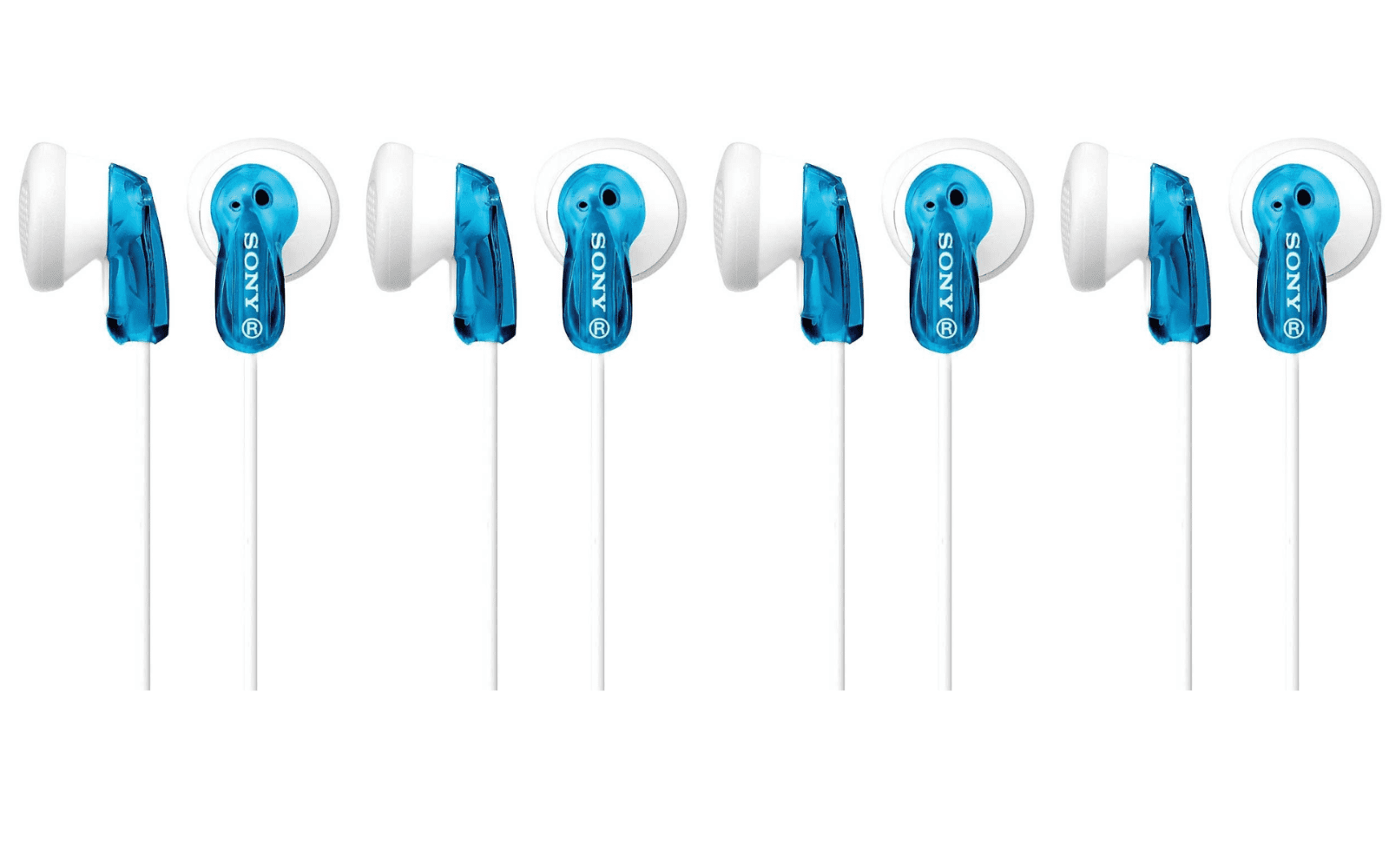 (4 pack) Sony Music Powerful Bass In-Ear Earbud, Blue, E9LP - Walmart.com