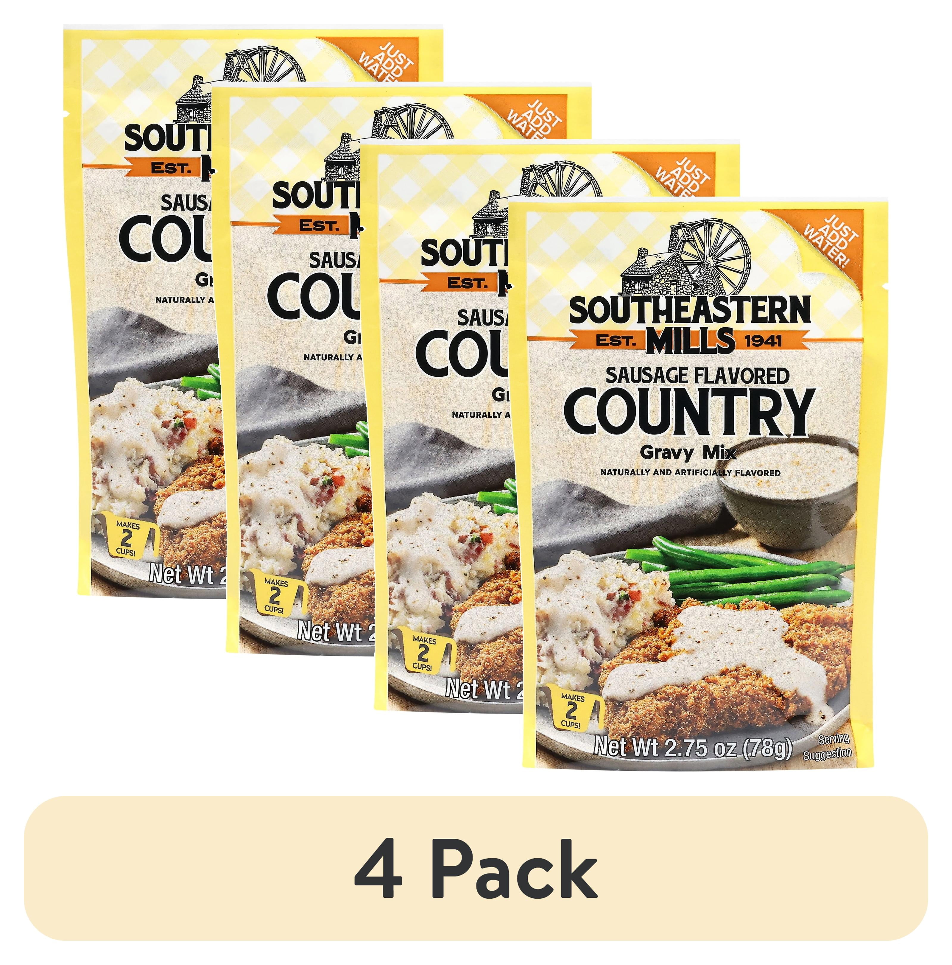 (4 pack) Southeastern Mills Sausage Flavored Country Gravy Mix, 2.75 oz ...