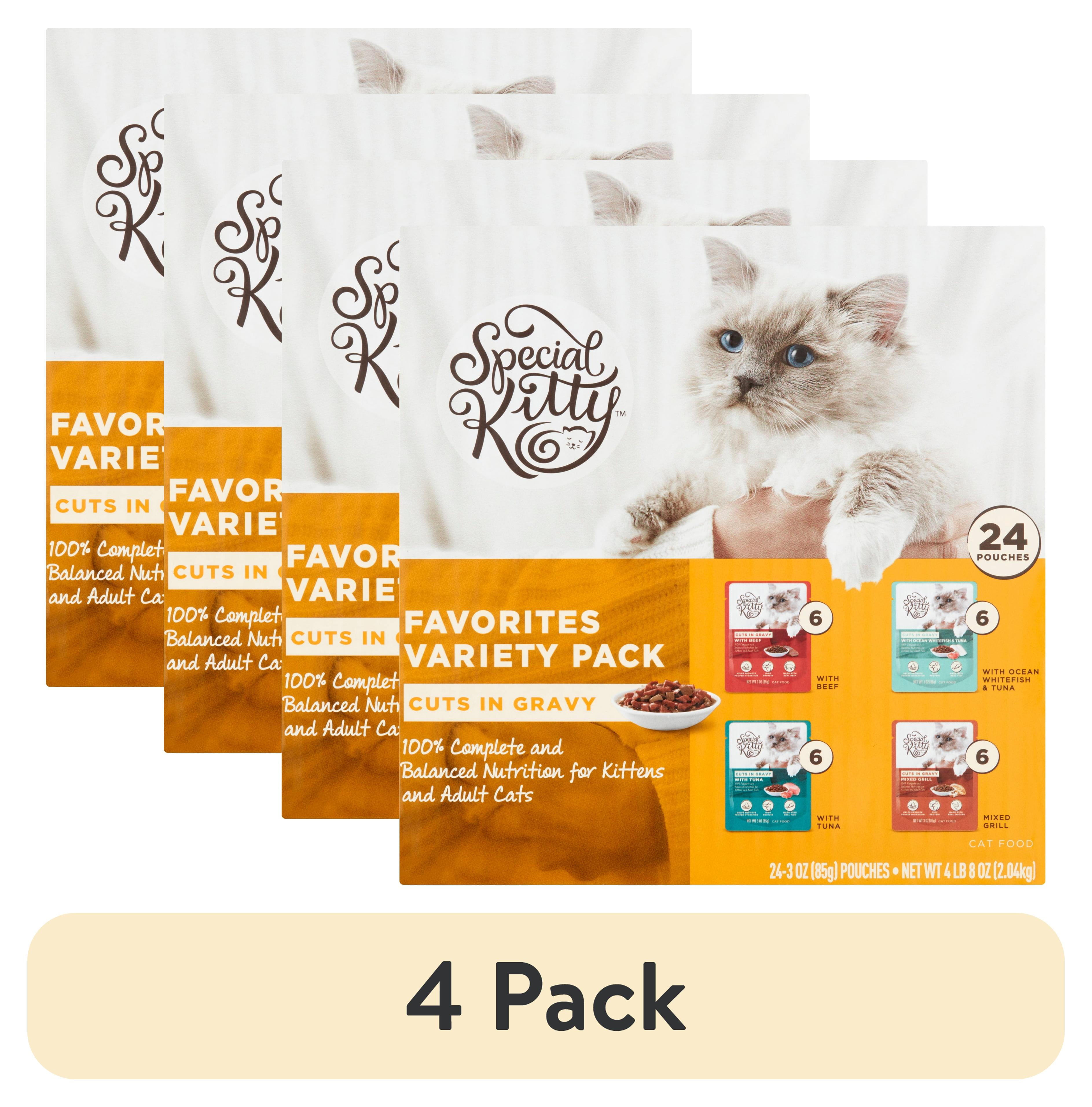 (4 pack) Special Kitty Beef and Ocean Whitefish and Tuna and Mixed ...