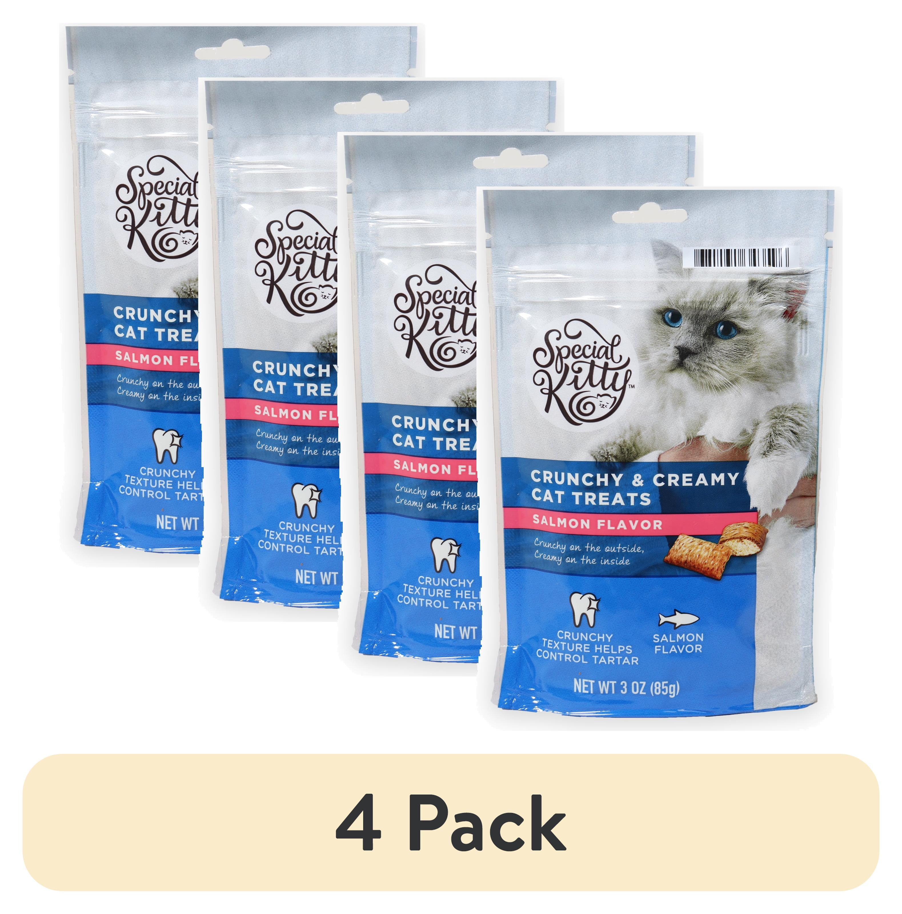 (4 pack) Special Kitty Crunchy and Creamy Cat Treats Salmon Flavor, 3 ...