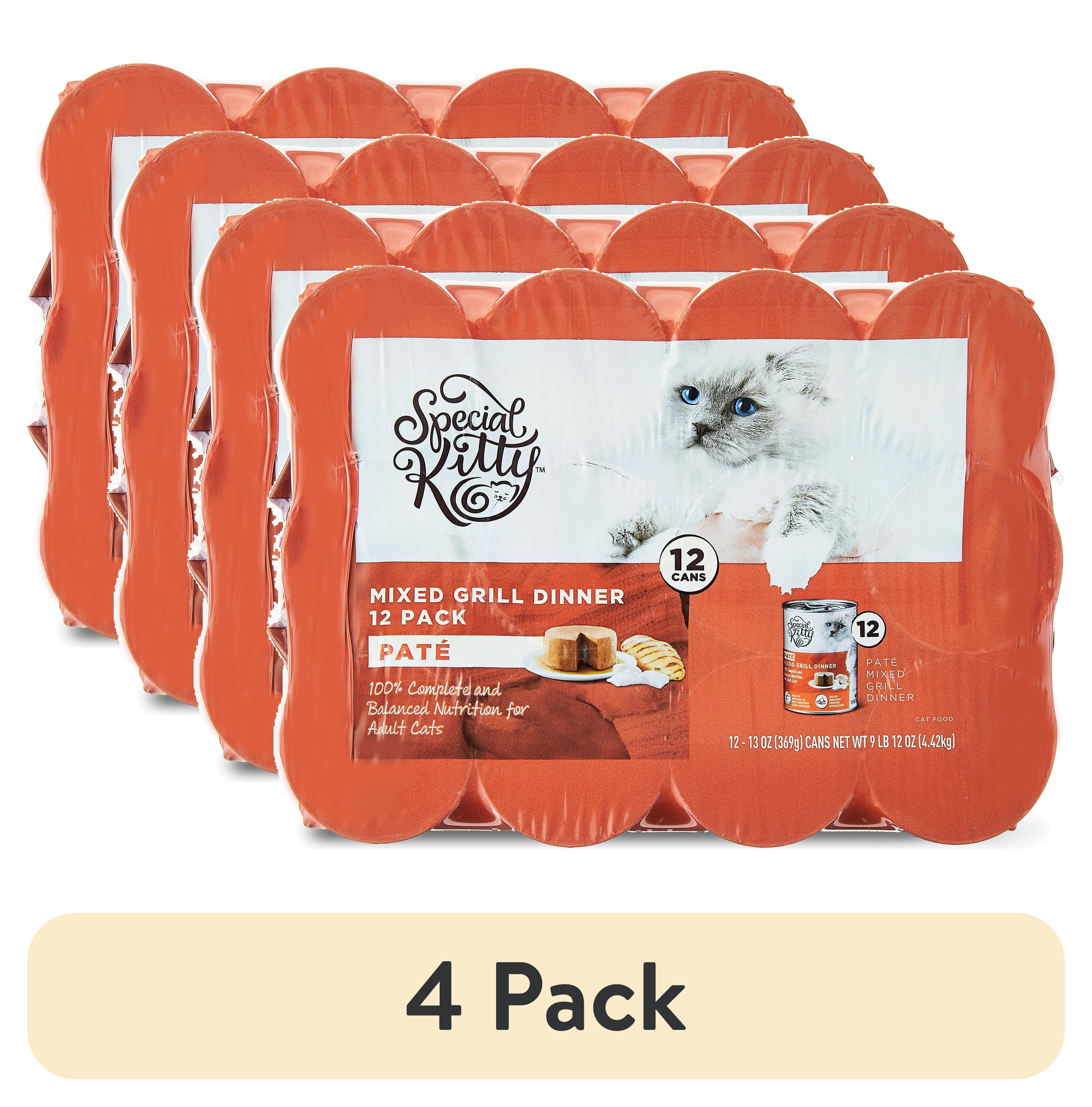 (4 pack) Special Kitty Mixed Grill Dinner Pate Wet Cat Food, 13 oz Can ...