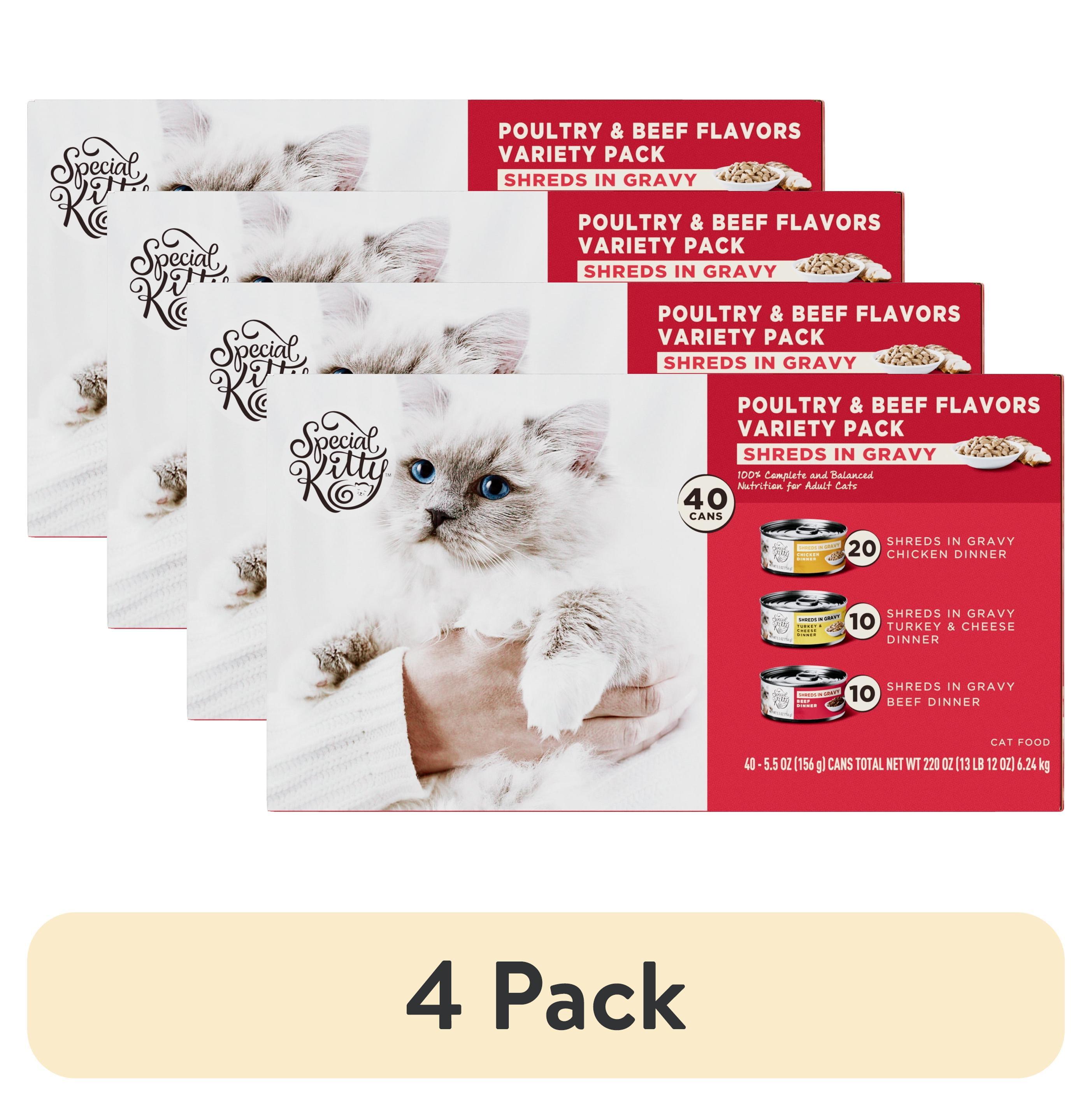 (4 pack) Special Kitty Poultry & Beef Cuts in Gravy Wet Cat Food ...