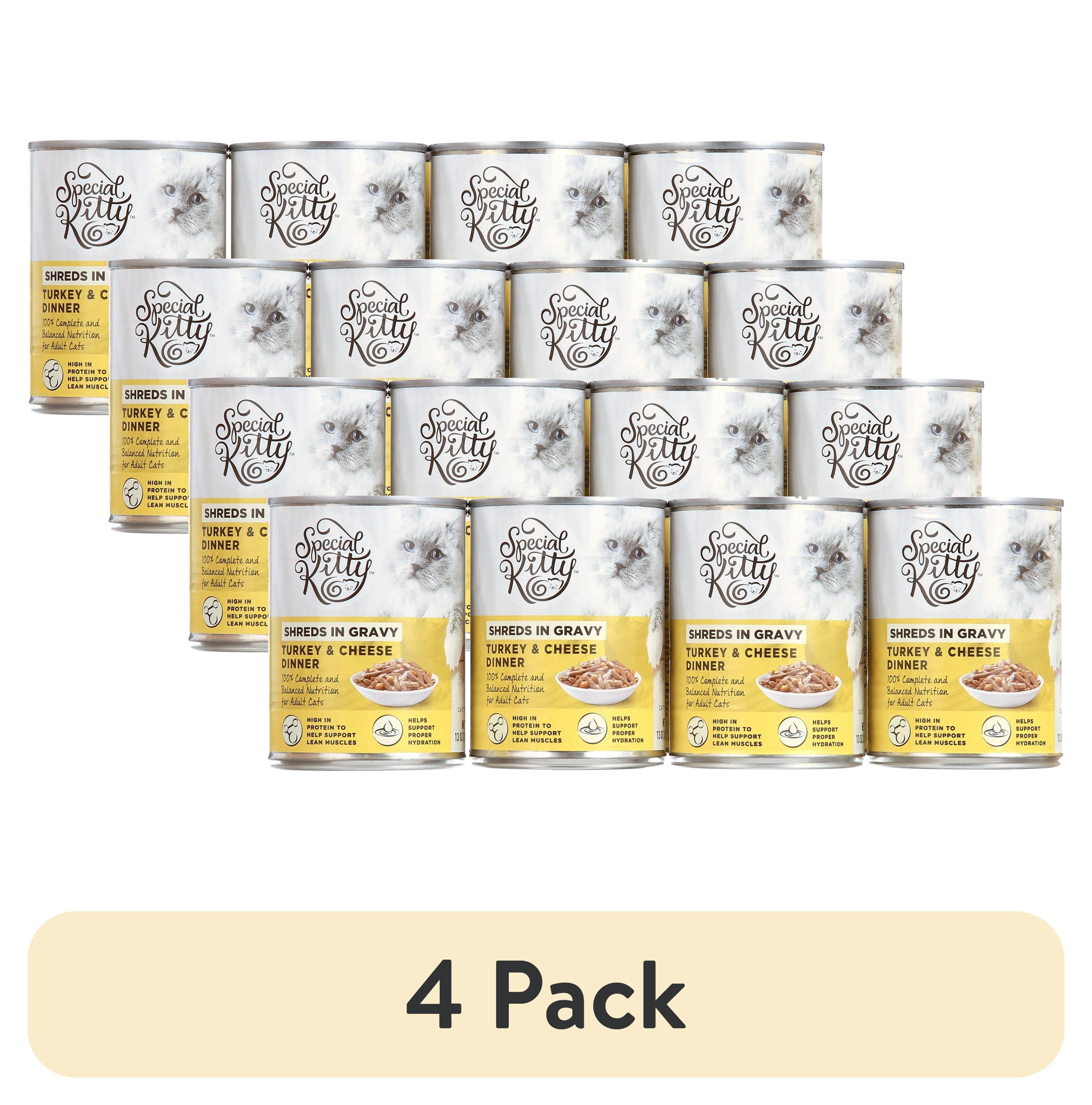 (4 pack) Special Kitty Turkey & Cheese Dinner Shreds in Gravy Wet Cat ...