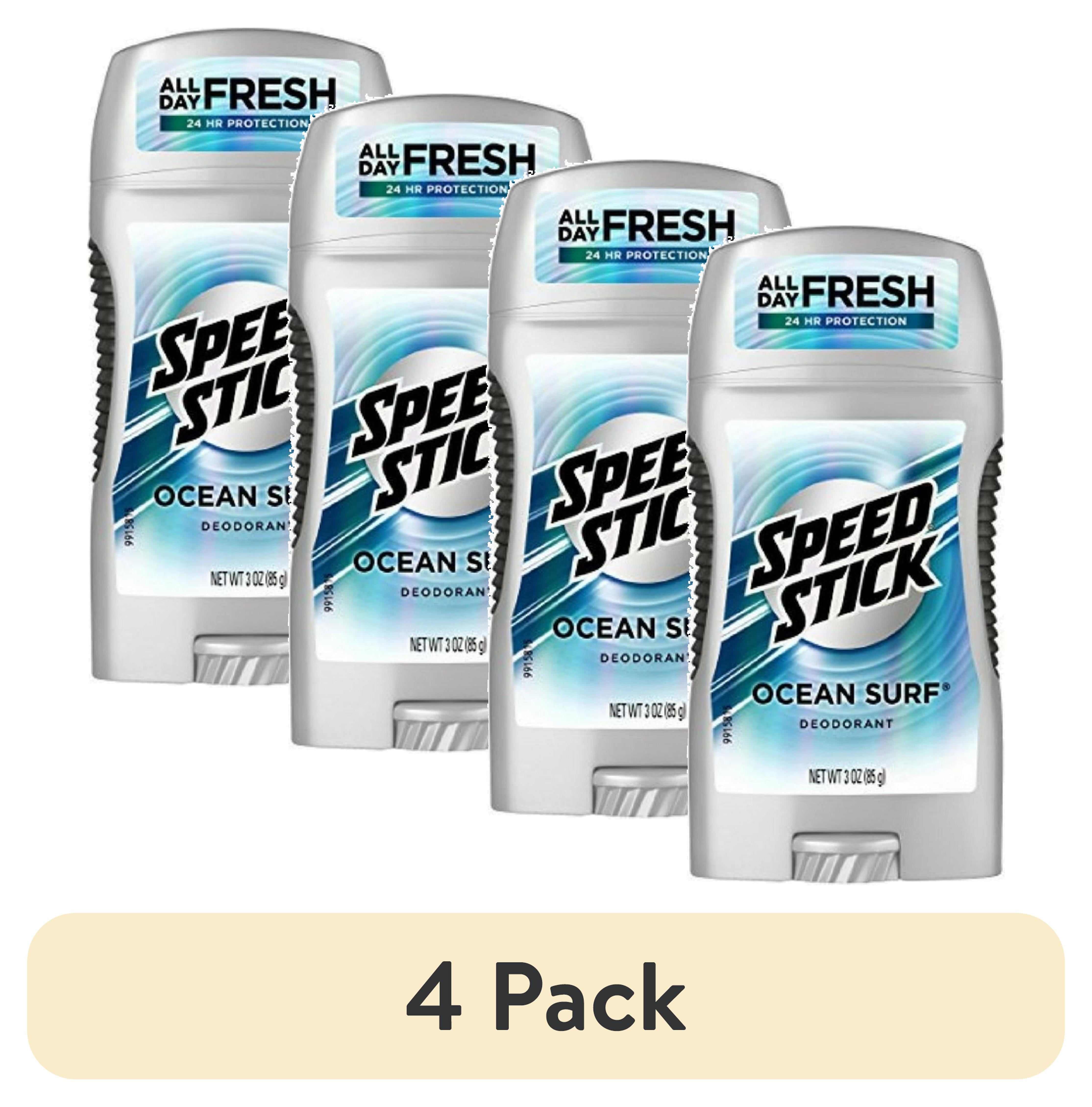 (4 pack) Speed Stick Clear Solid Deodorant, 24 HR, Ocean Surf, 3 OZ ...