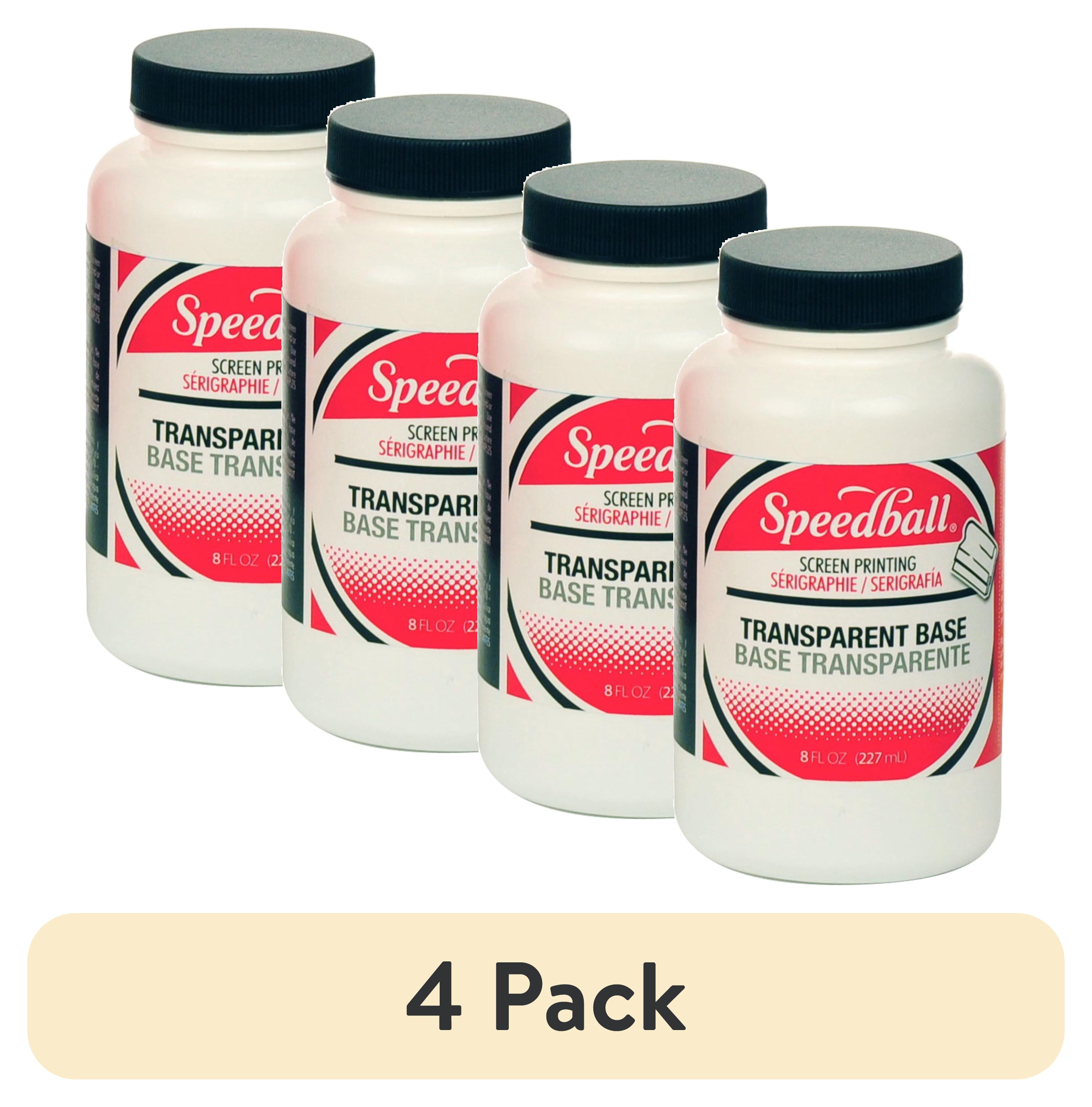 (4 pack) Speedball Fabric Screen Printing Ink, 8 oz., Transparent Base ...