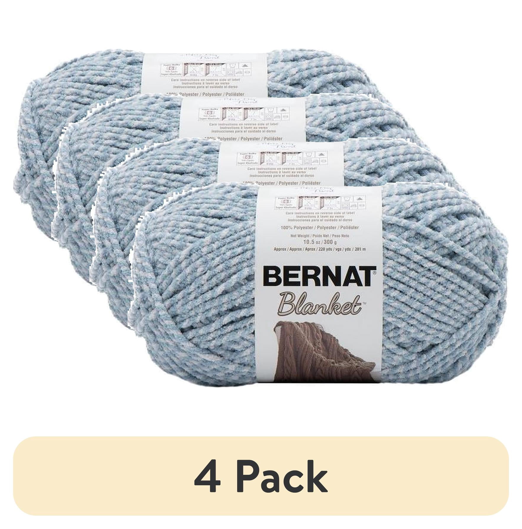 (4 pack) Spinrite 161110-10901 Bernat Blanket Big Ball Yarn, Fog Twist ...