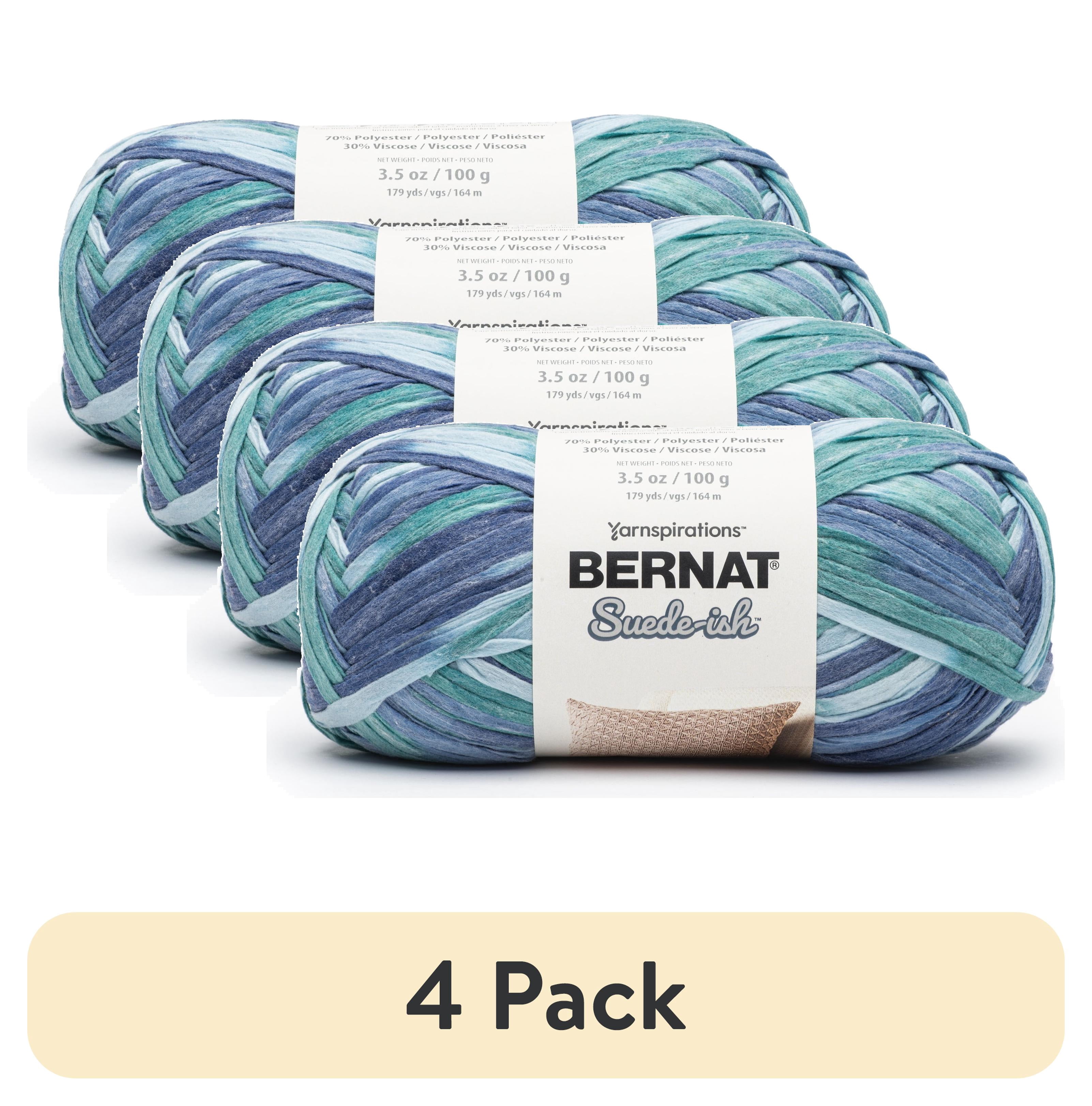 (4 pack) Spinrite Bernat Suede-ish Yarn-Ocean Waves - Walmart.com