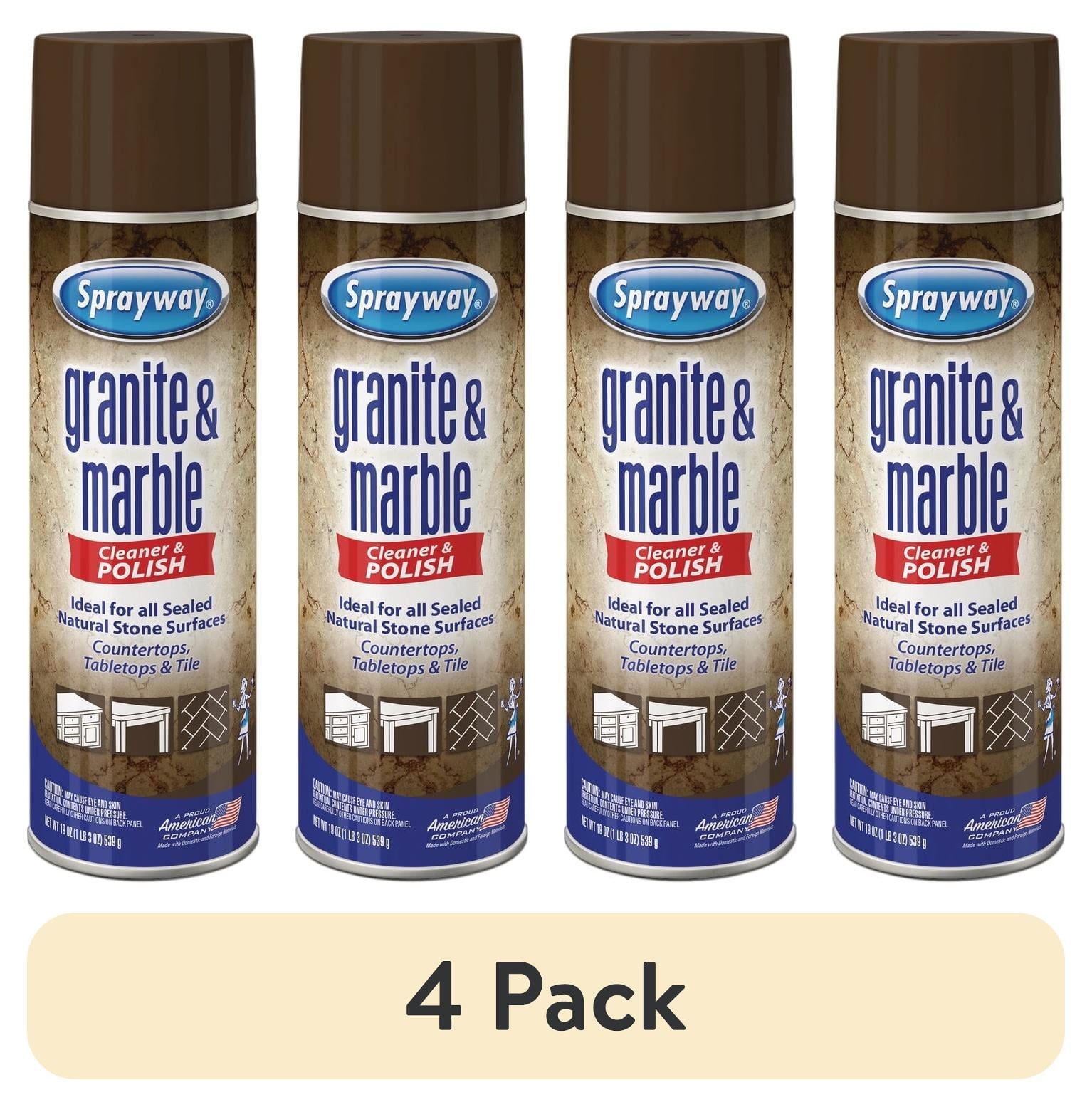 (4 pack) Sprayway Granite & Marble Cleaner Spray, 19 Oz - Walmart.com