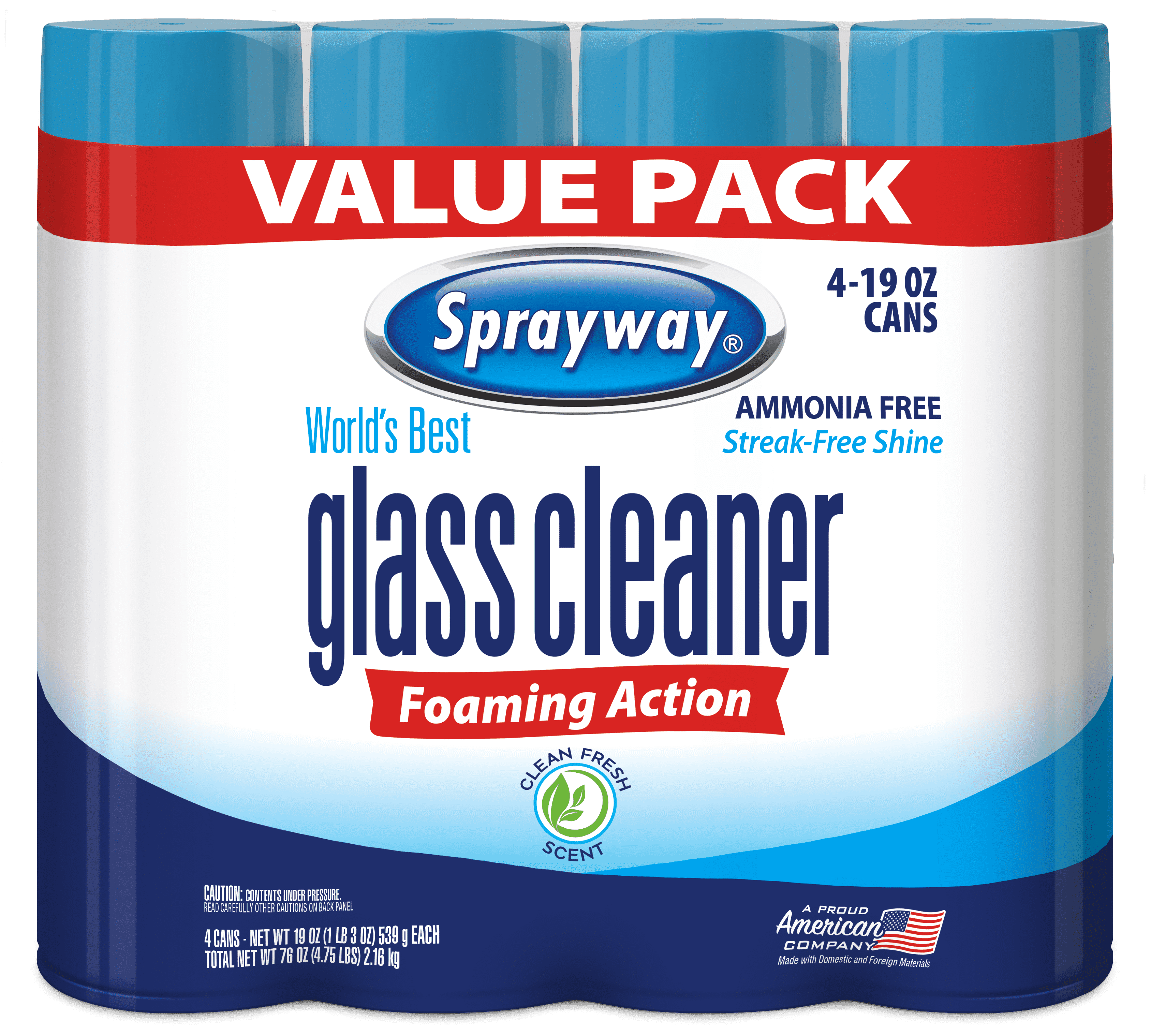 Sprayway, Glass Cleaner, 19 oz, 2-Pack, Ammonia-Free, Streak-Free Shine ...
