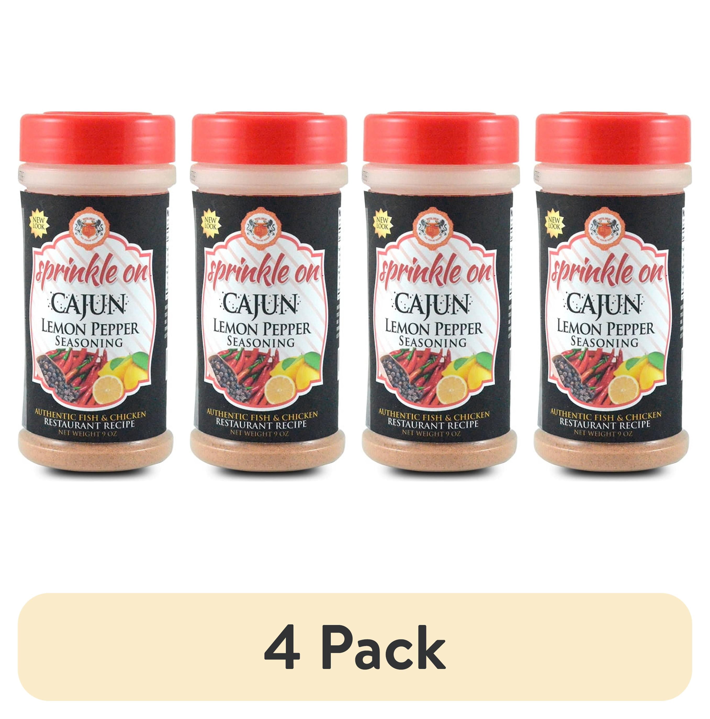 (4 pack) Sprinkle On Cajun Lemon Pepper Seasoning, 9-Ounce Bottle ...