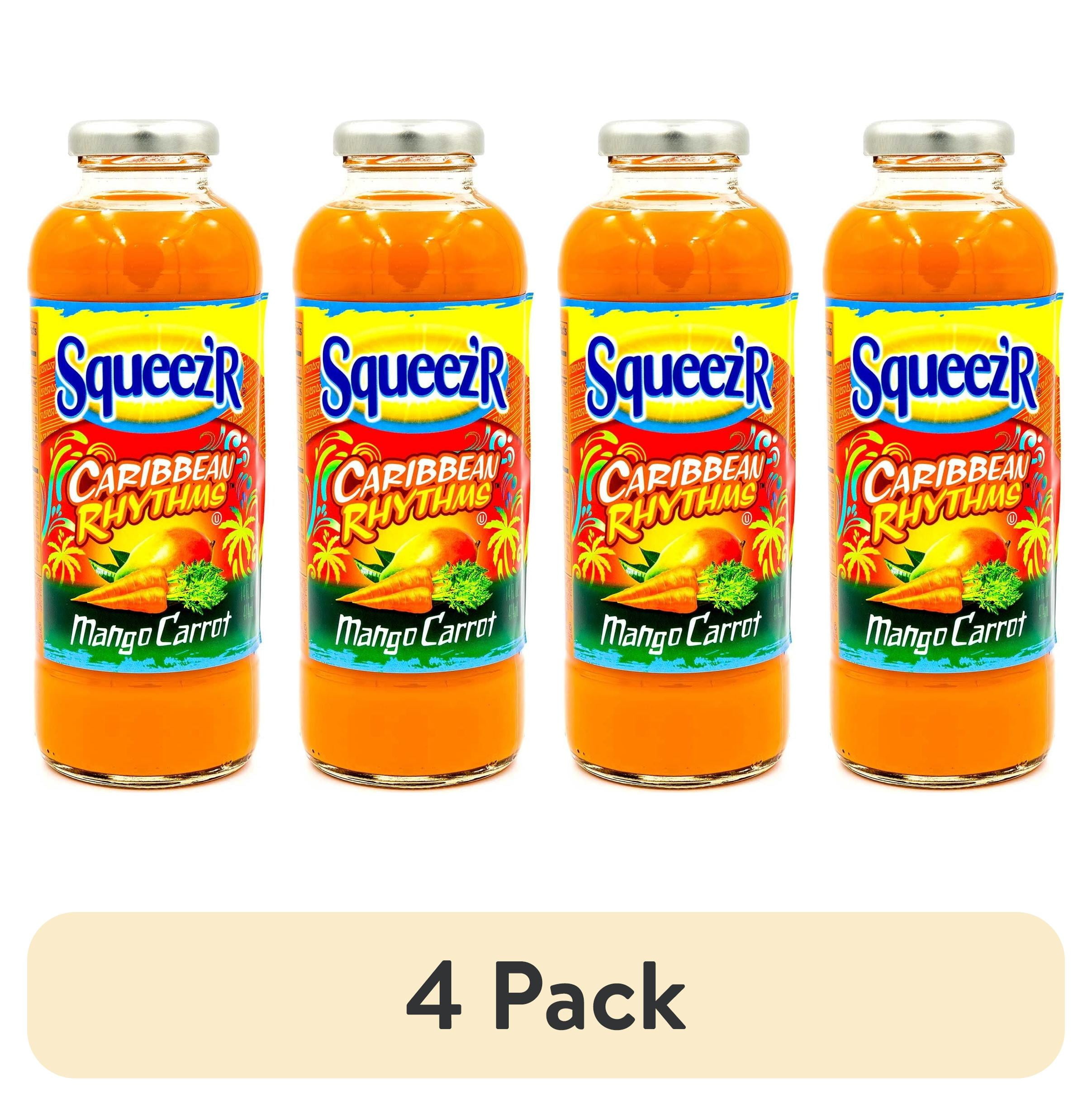 (4 pack) Squeez'R Caribbean Rhythms Mango Carrot Drink, 14 Fl Oz ...