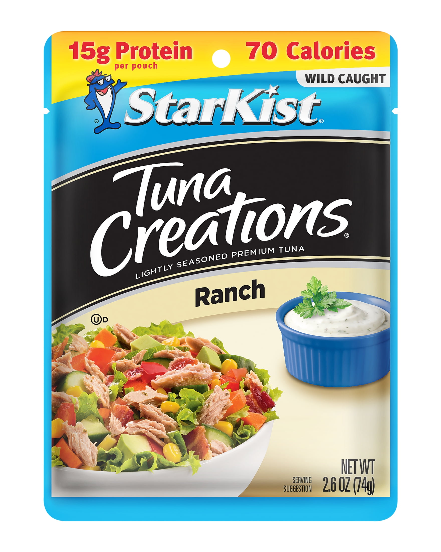 (4 pack) StarKist Tuna Creations, Ranch, 2.6 Ounce Pouch - Walmart.com