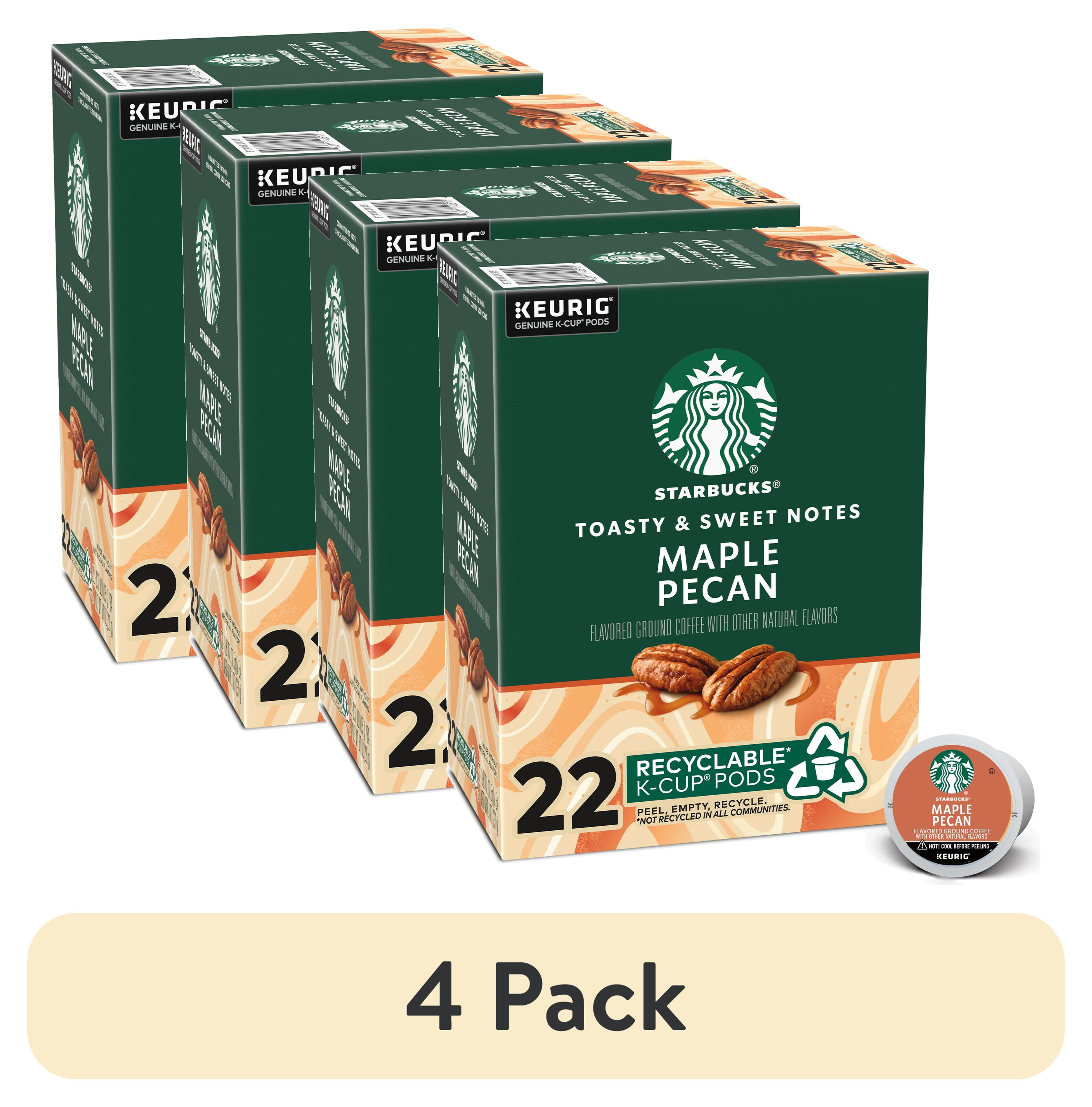 (4 pack) Starbucks, Maple Pecan Light Roast K-Cup Coffee Pods, 22 Count ...