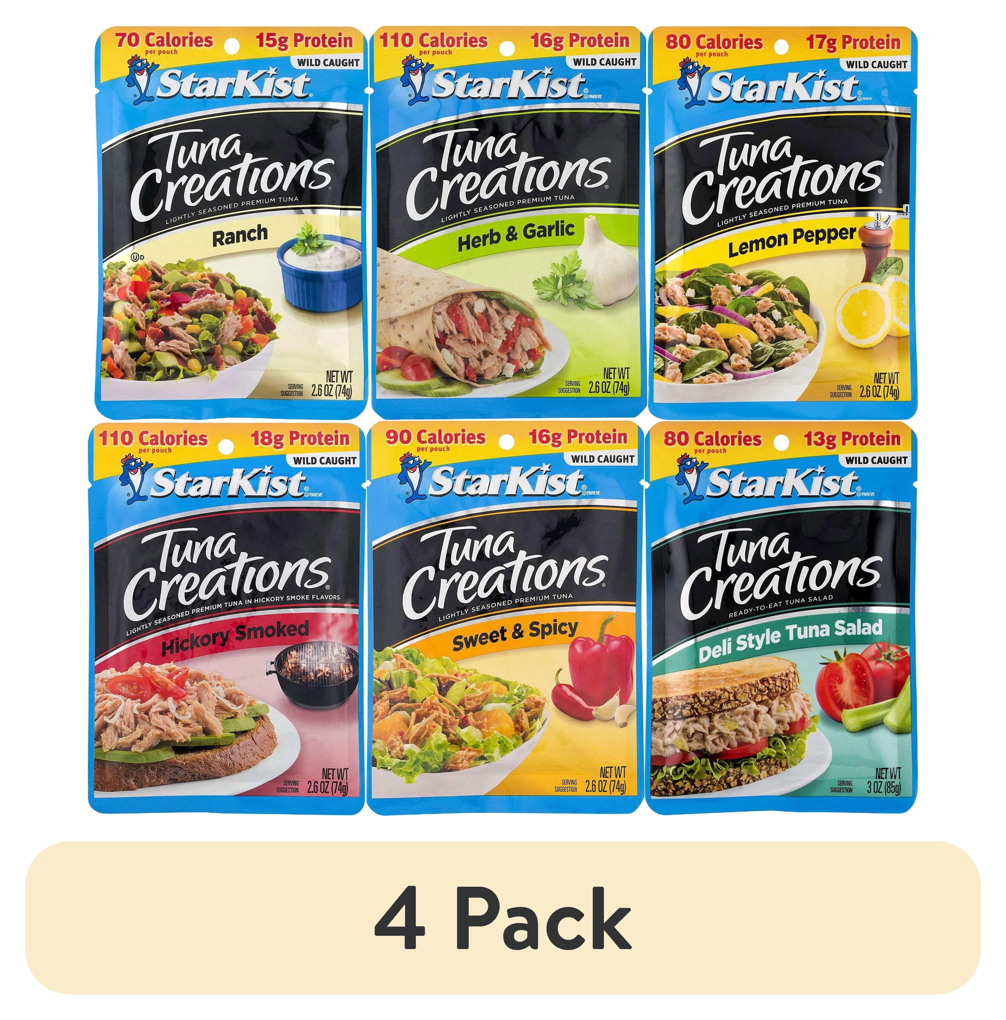 (4 pack) Starkist Tuna Creations Variety Pack, 6 Flavors (Pack of 6 ...