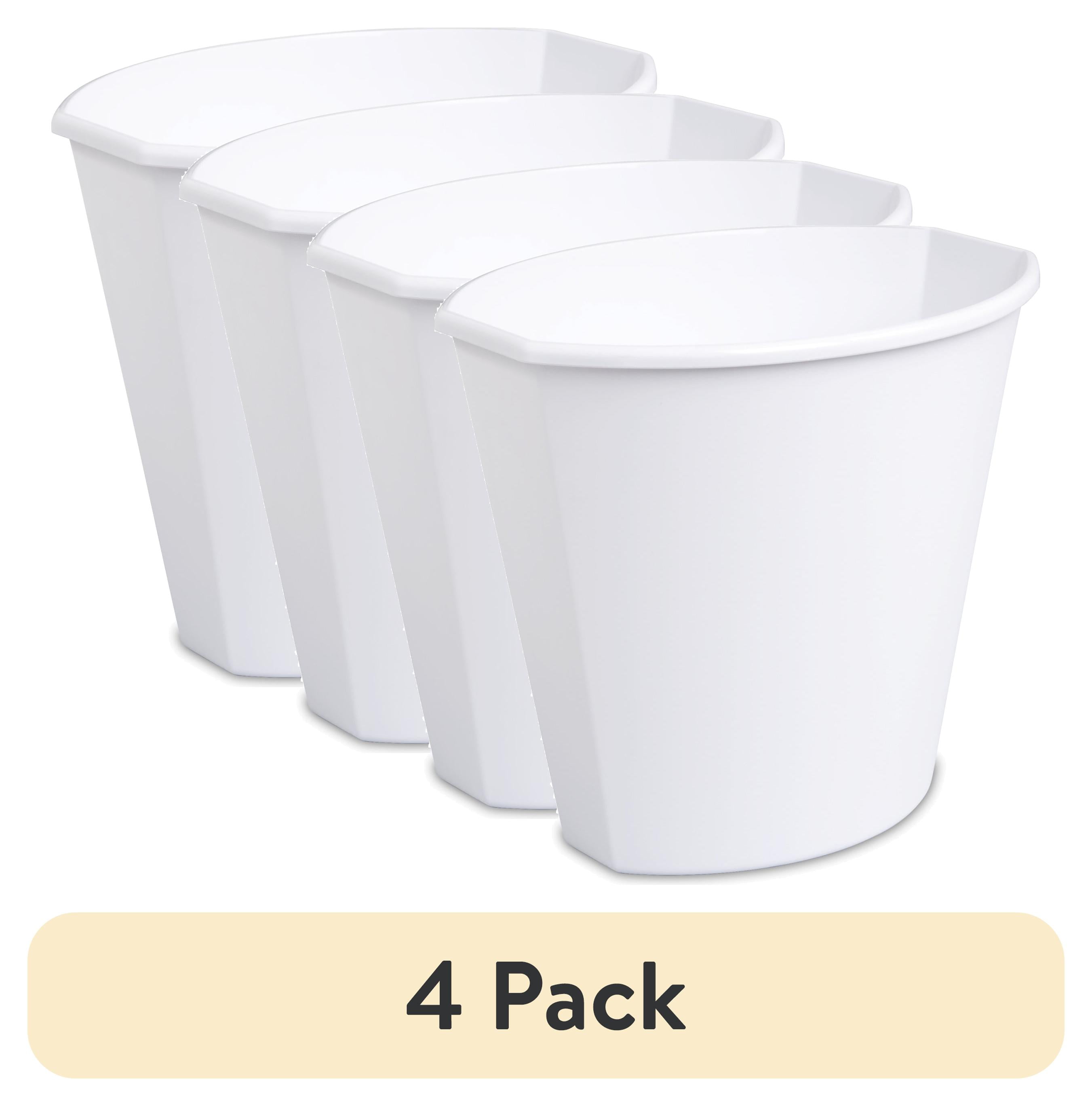 Sterilite 4 Pack 2.5 Gal Small Decorative Oval Durable Plastic ...