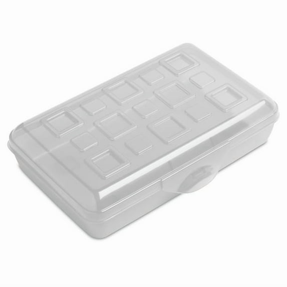 (4 pack) Sterilite Small Pencil Box Plastic, Clear - Walmart.com