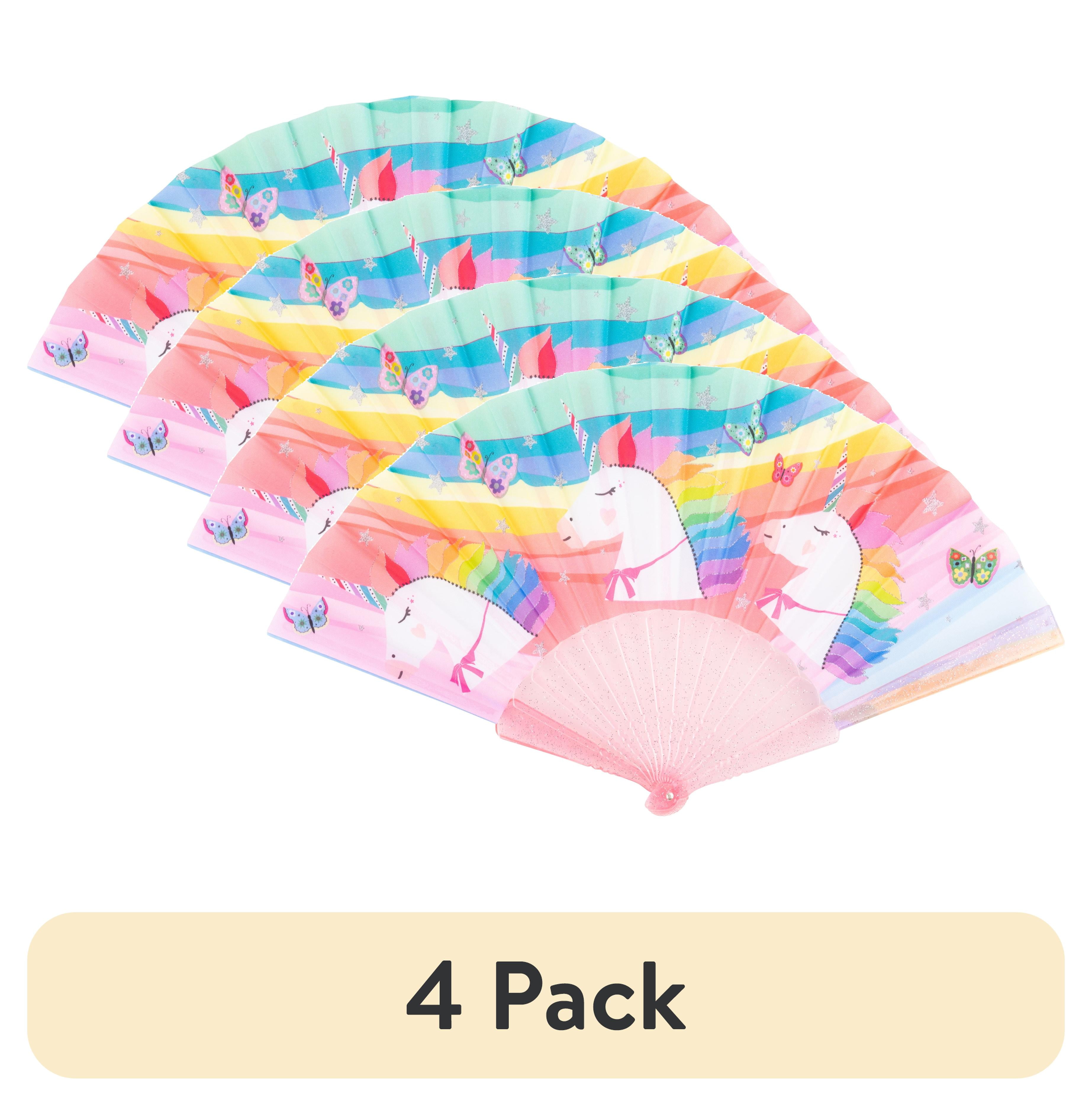 (4 pack) Strictly Fancy Folding Party Fan - Walmart.com