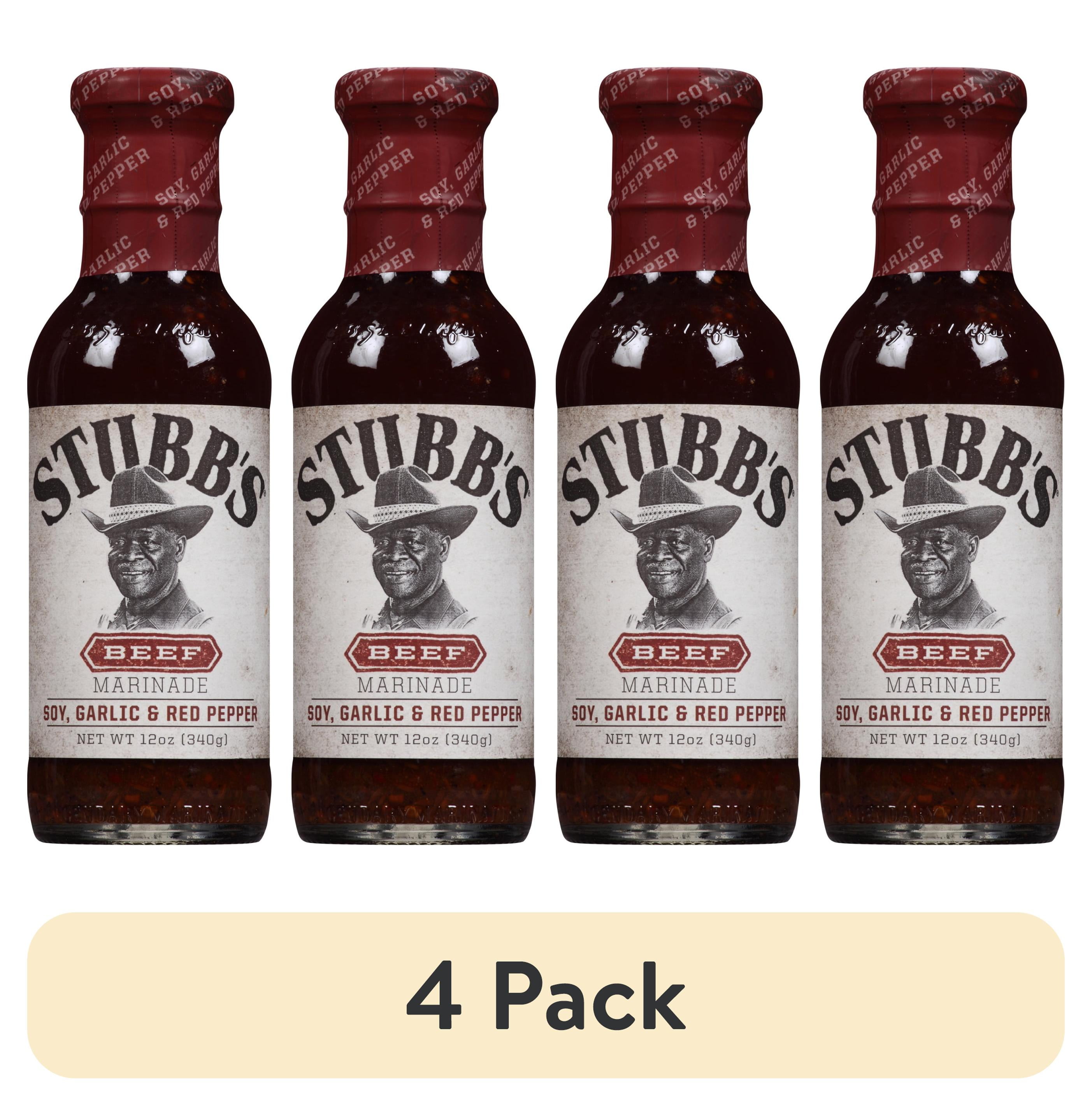(4 pack) Stubb's Gluten Free Soy, Garlic & Red Pepper Beef Marinade, 12 ...