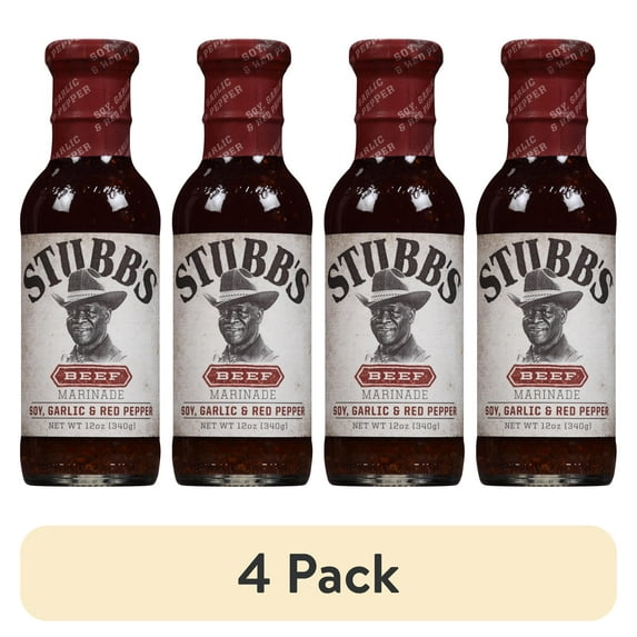 (4 pack) Stubb's Gluten Free Soy, Garlic & Red Pepper Beef Marinade, 12 ...