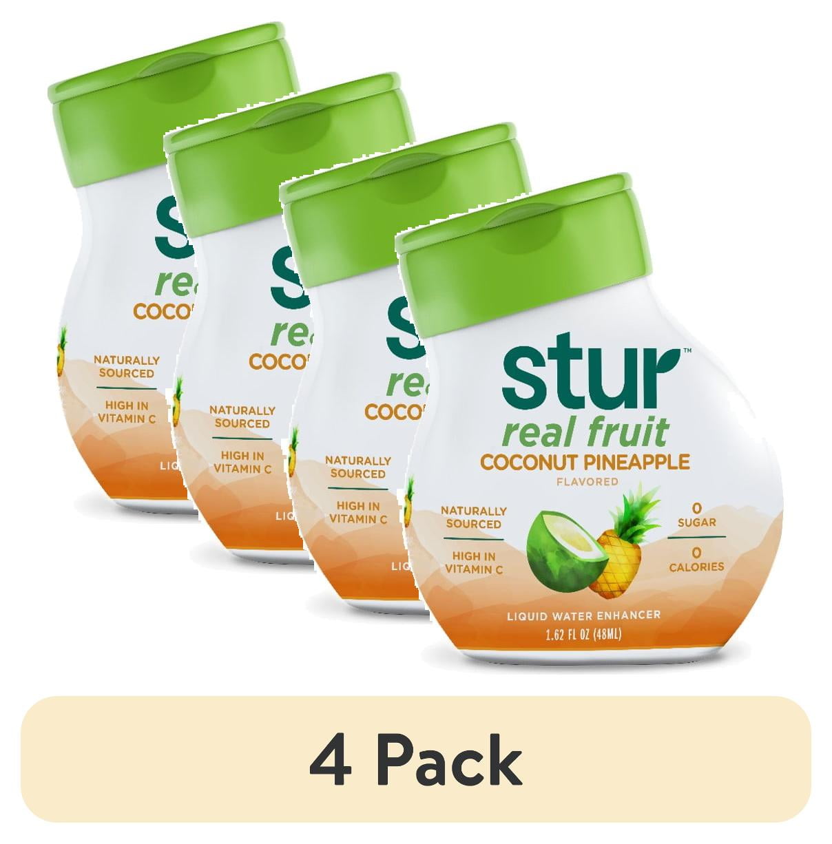 (4 pack) Stur All Natural Coconut Water & Pineapple Flavor Enhancer ...
