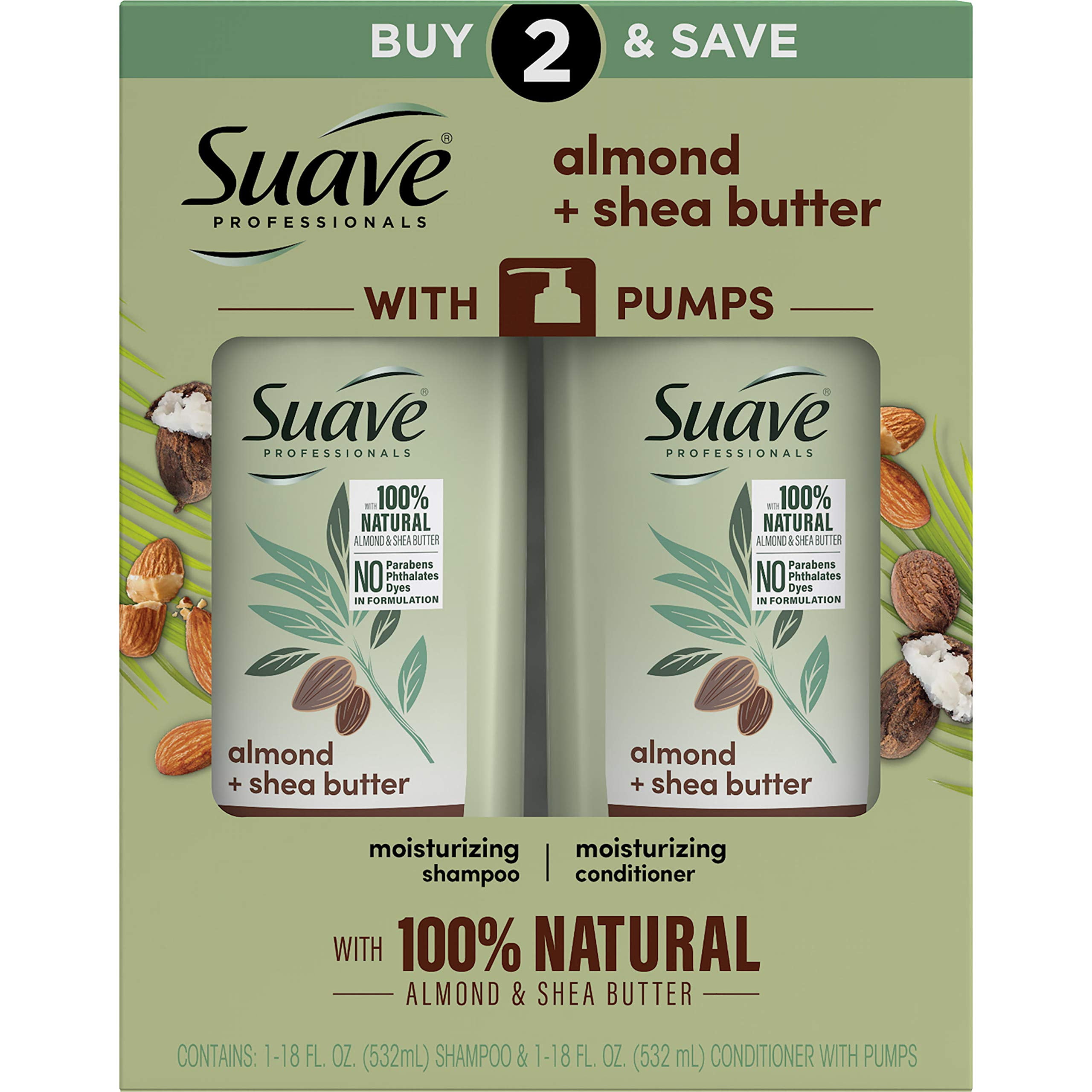 (4 pack) Suave Professionals Moisturizing Shampoo and Conditioner Set ...