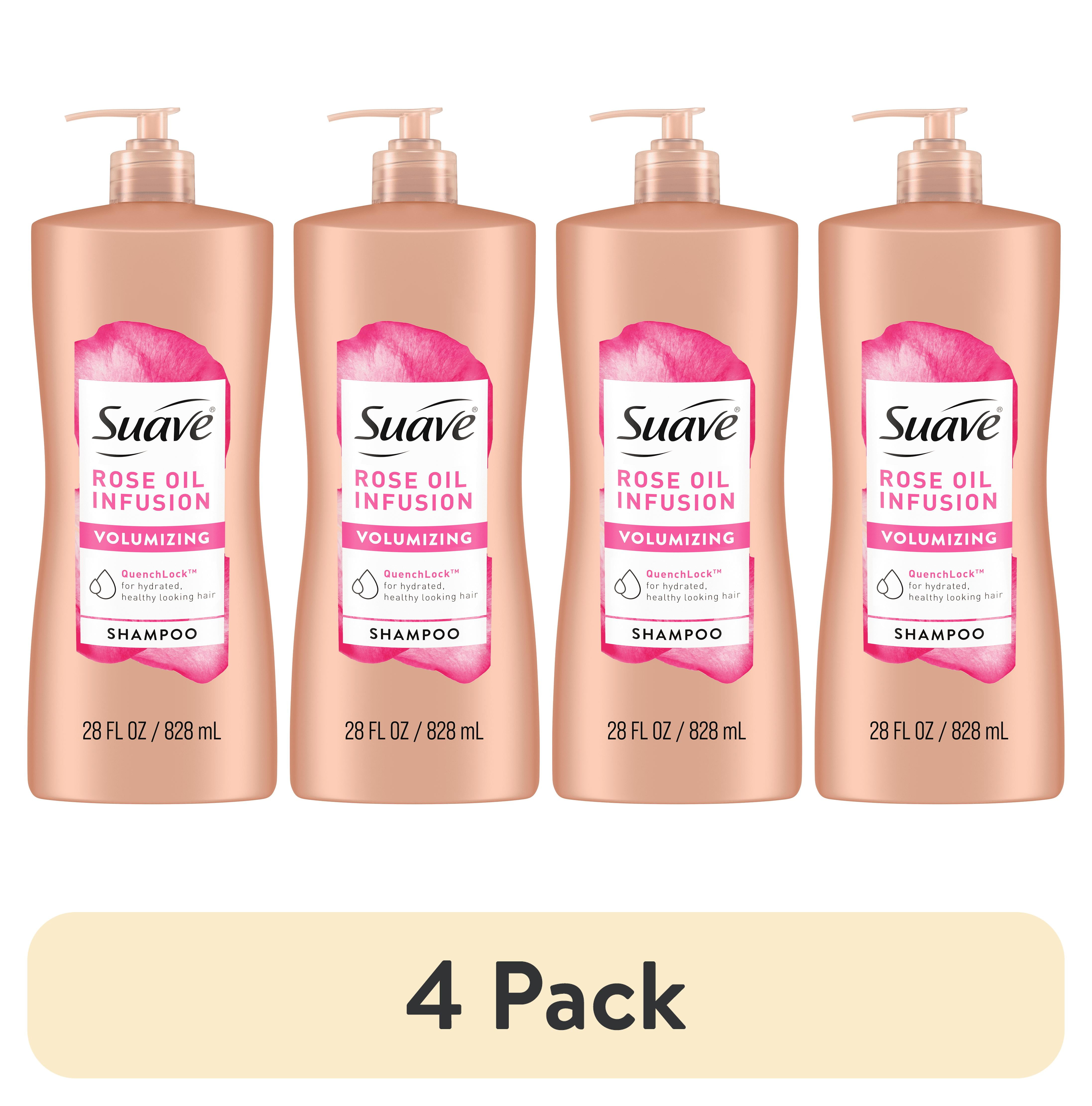(4 pack) Suave Professionals Rose Oil Infusion Shampoo with Pump ...