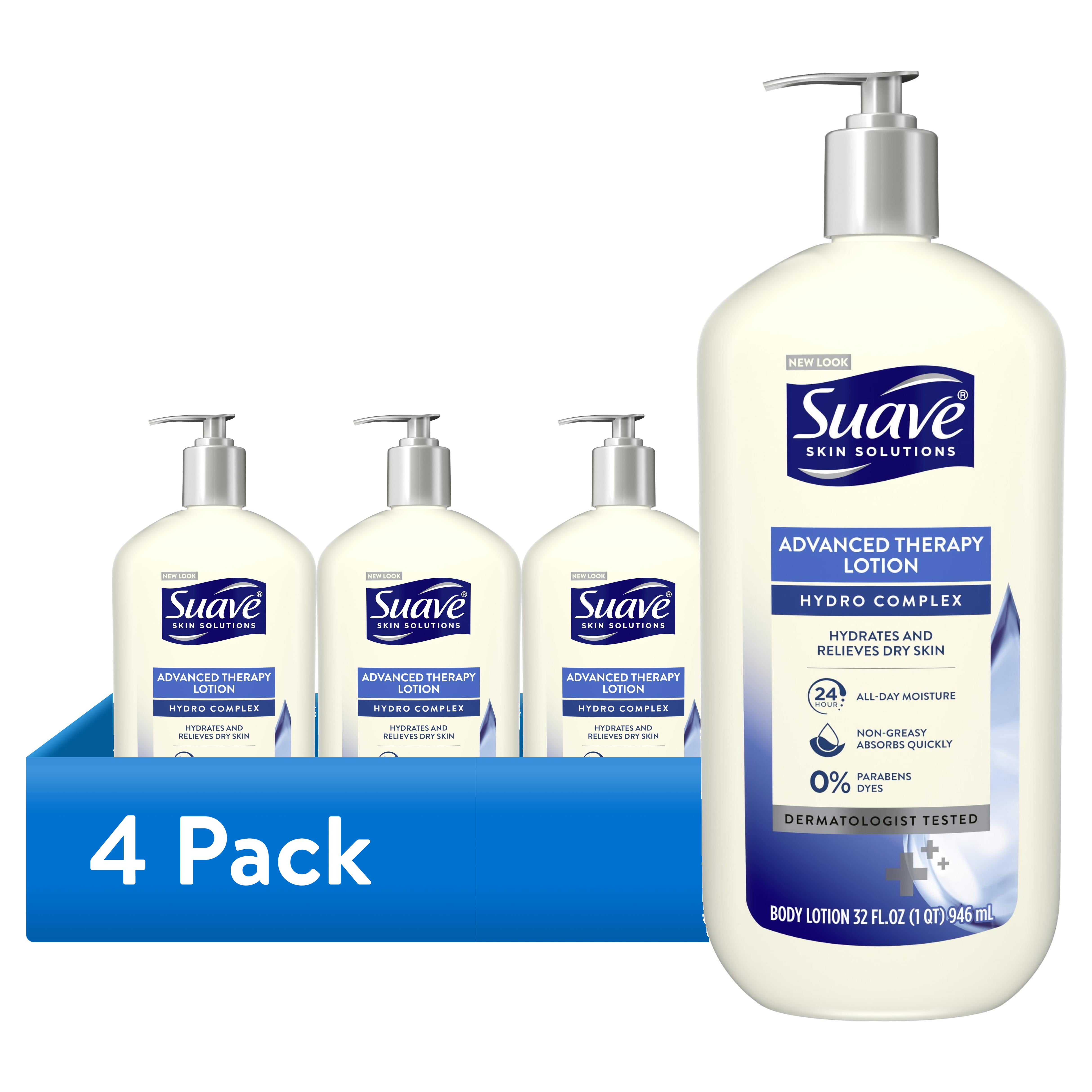(4 pack) Suave Skin Solutions Body Lotion Advanced Therapy 32 oz ...
