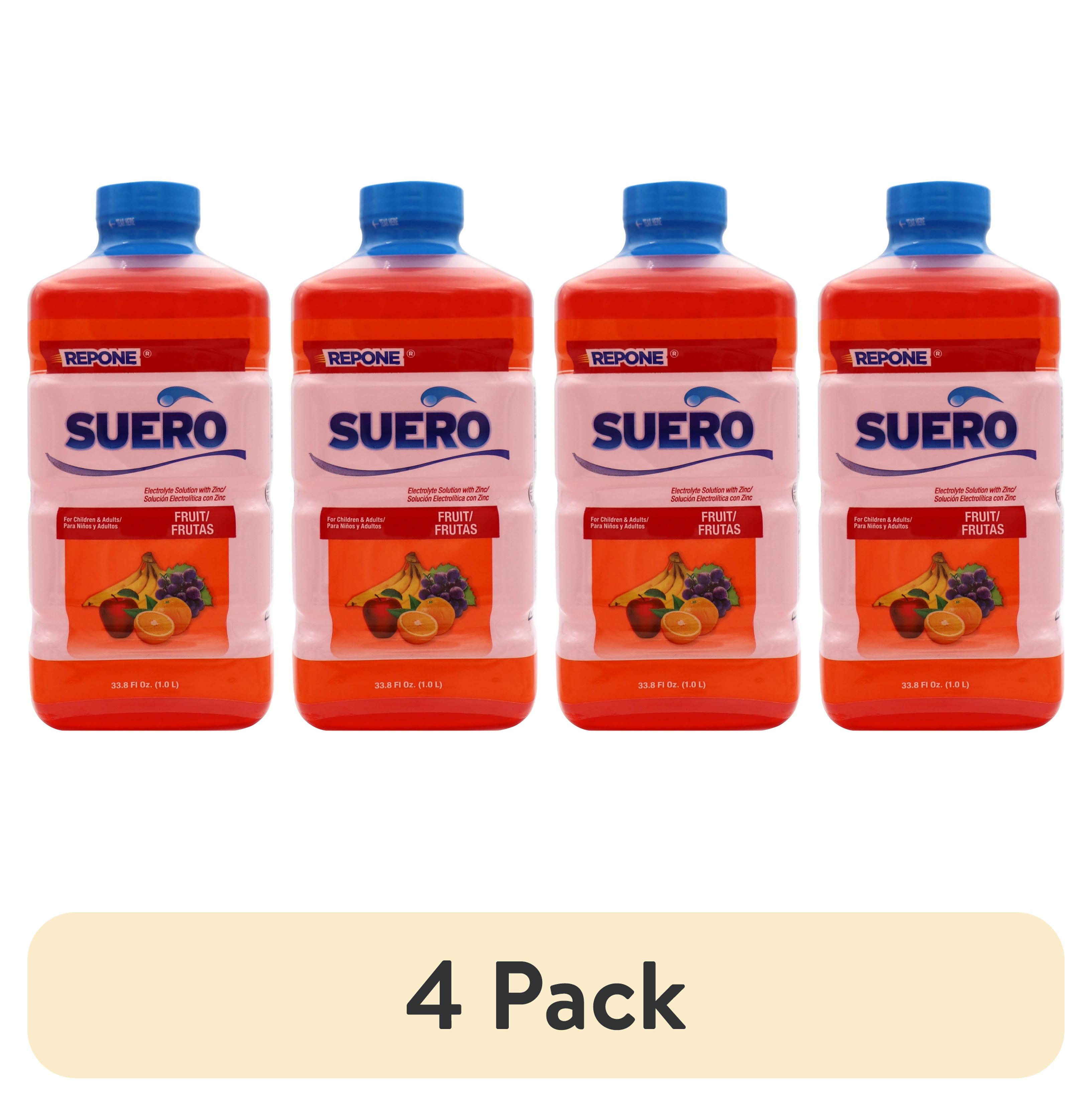 (4 pack) Suero Repone Electrolyte Drink, Fruit, for Children & Adults ...