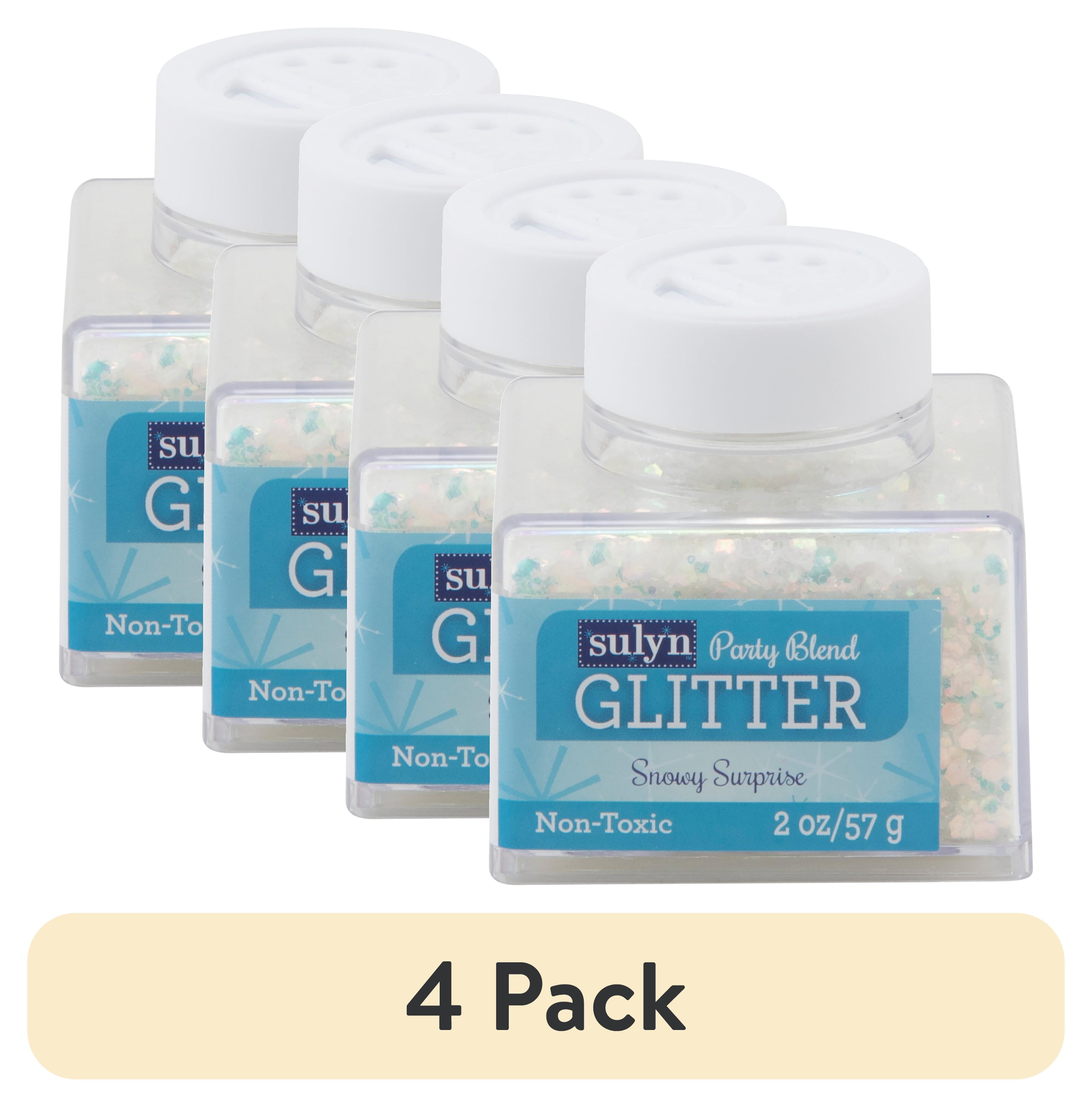 (4 pack) Sulyn Party Blend Glitter for Crafts, White Snow Blend, 2 oz ...