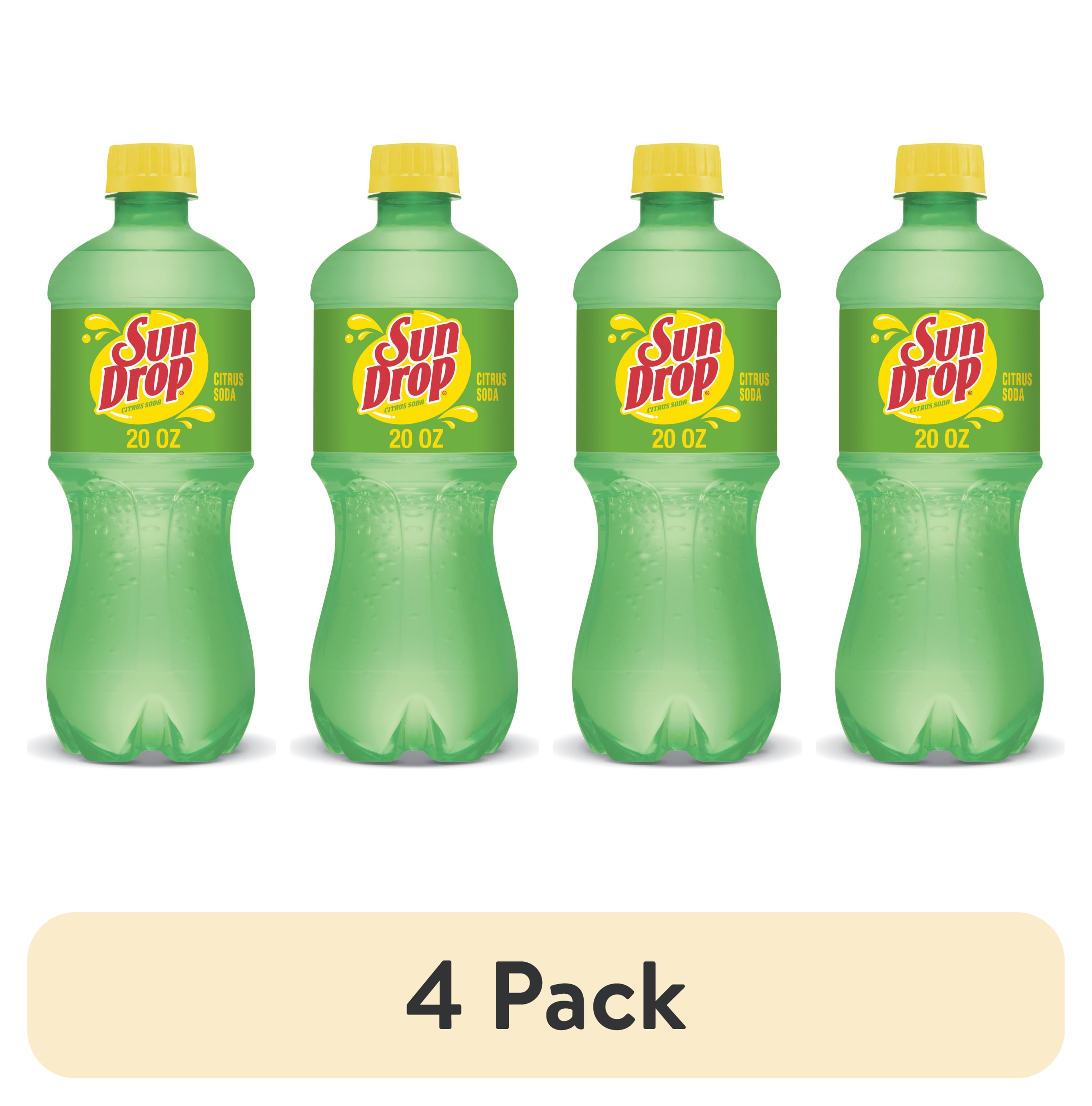 (4 pack) Sun Drop Citrus Soda Pop, 20 fl oz, Bottle - Walmart.com
